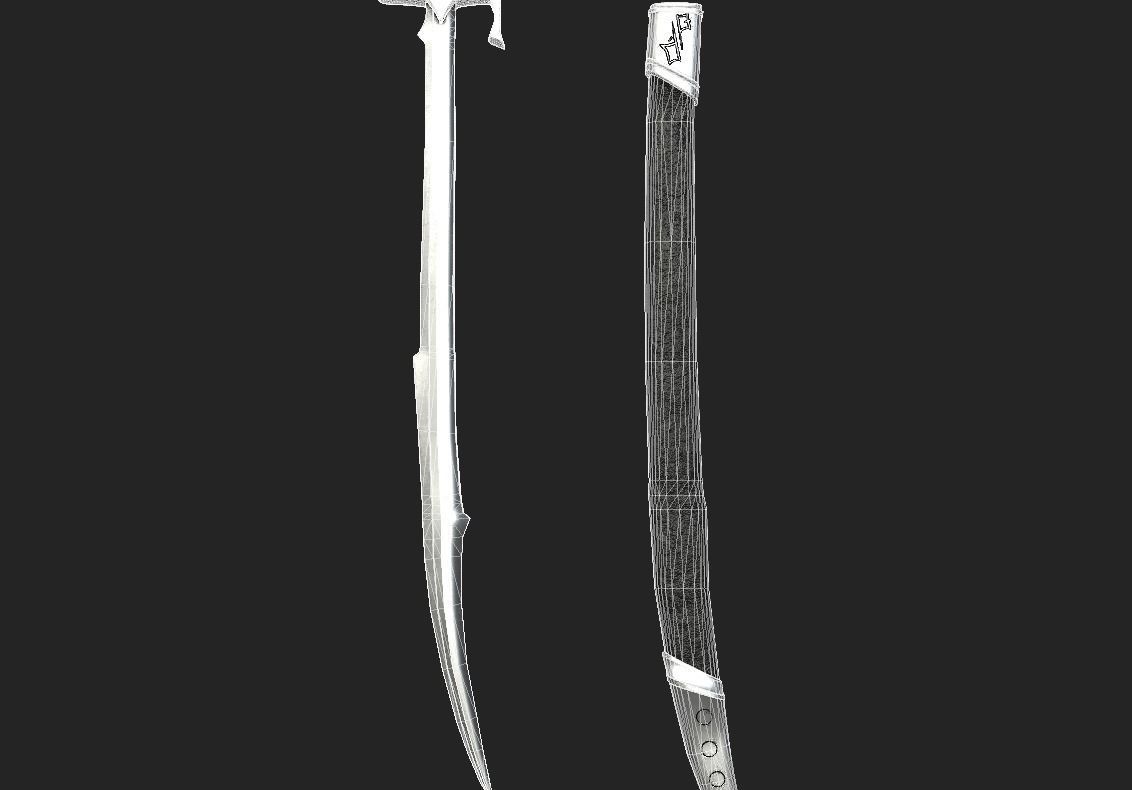 3D model Elegant Scimitar VR / AR / low-poly | CGTrader