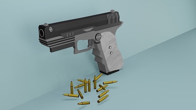 gun for all games and its low poly free VR / AR / low-poly 3D model ...