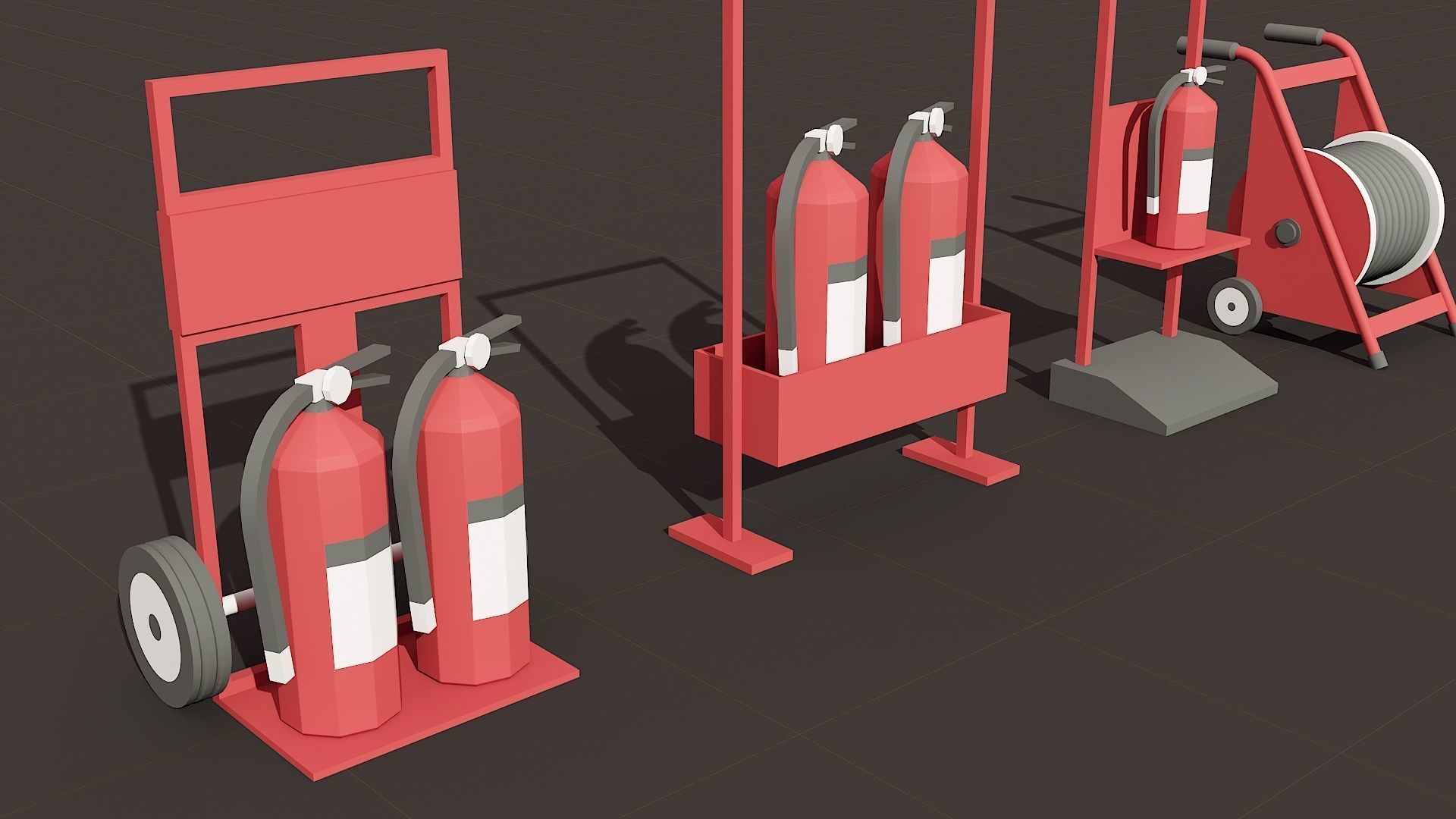 3D model FIRE LOW POLY PACK VR / AR / low-poly | CGTrader