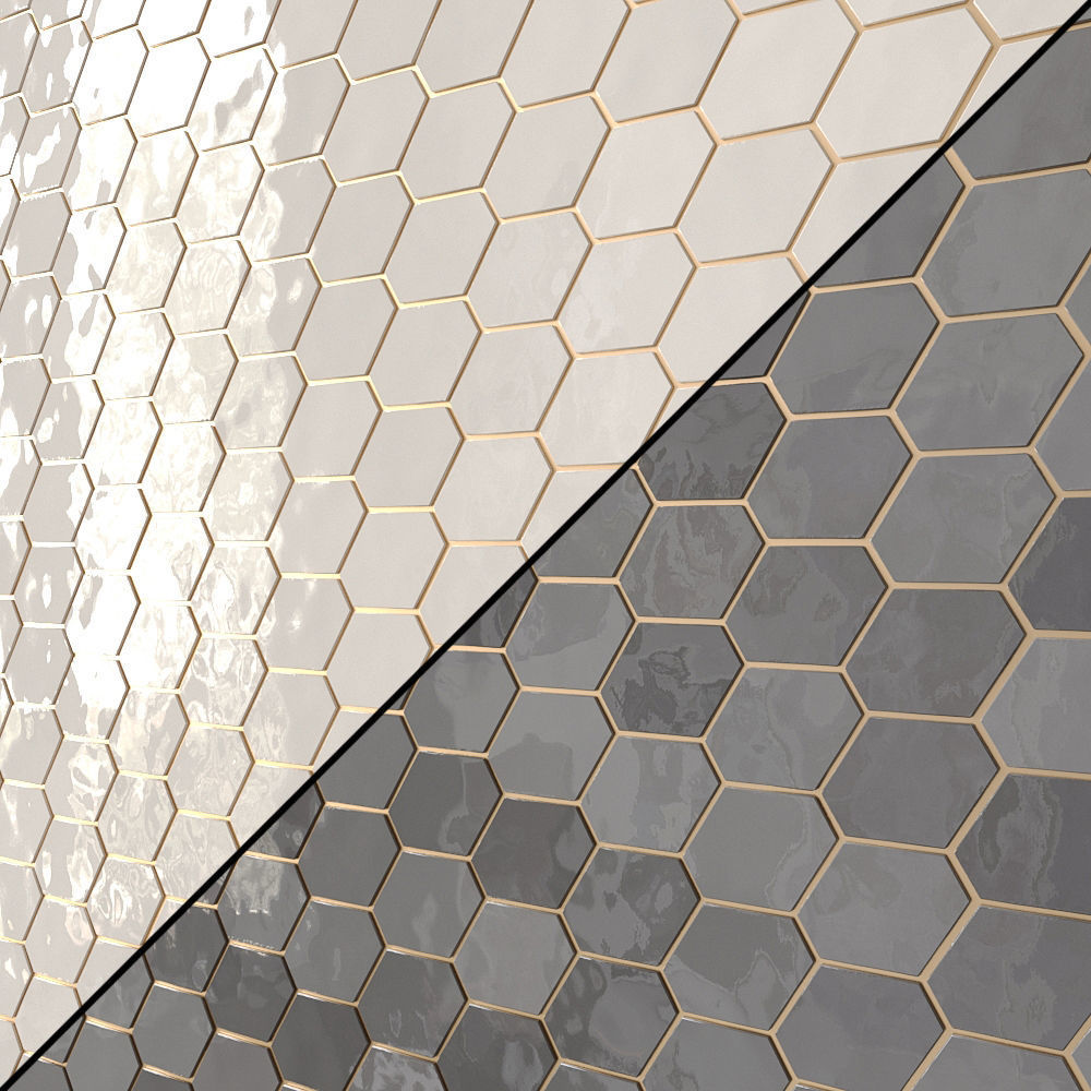 Benzene tile 10 types 3D model | CGTrader