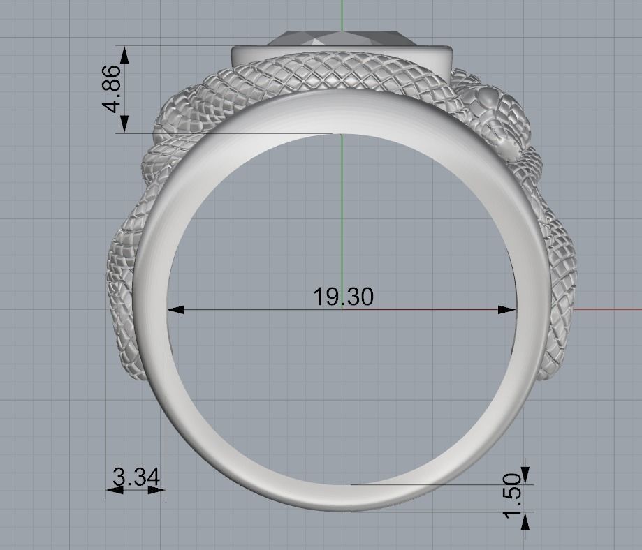 Snake Ring 3D model 3D printable | CGTrader