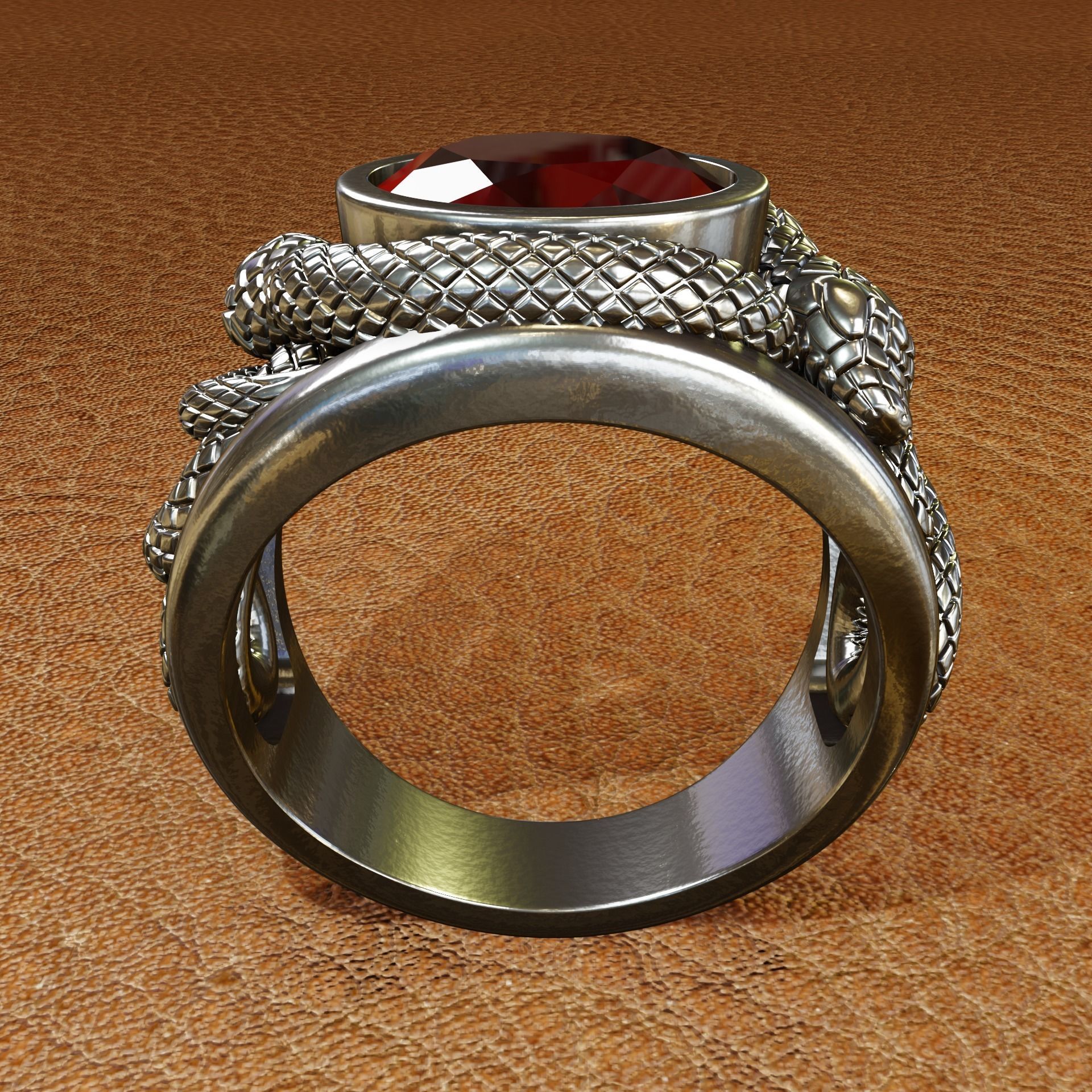 Snake Ring 3D model 3D printable | CGTrader
