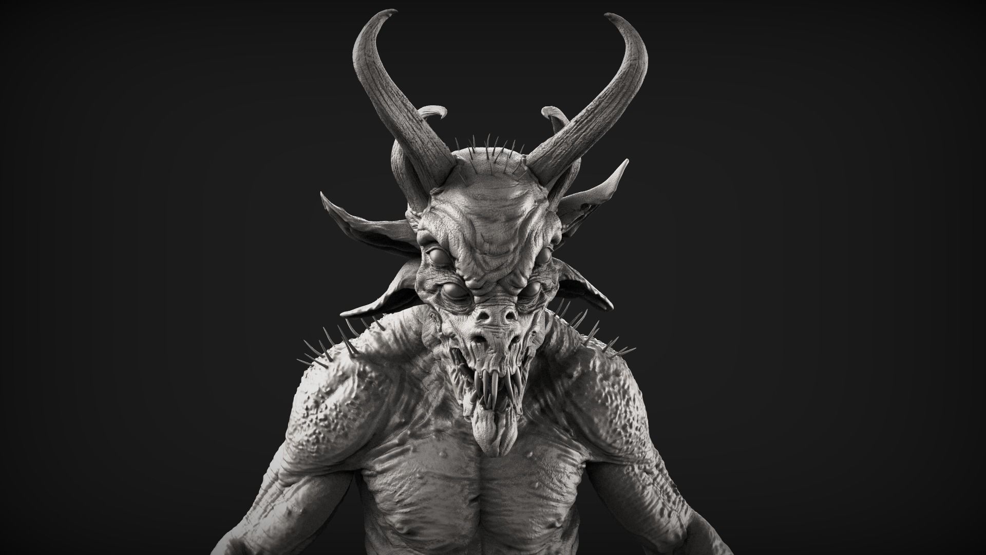 Demon 4 High Poly Sculpt 3D model | CGTrader