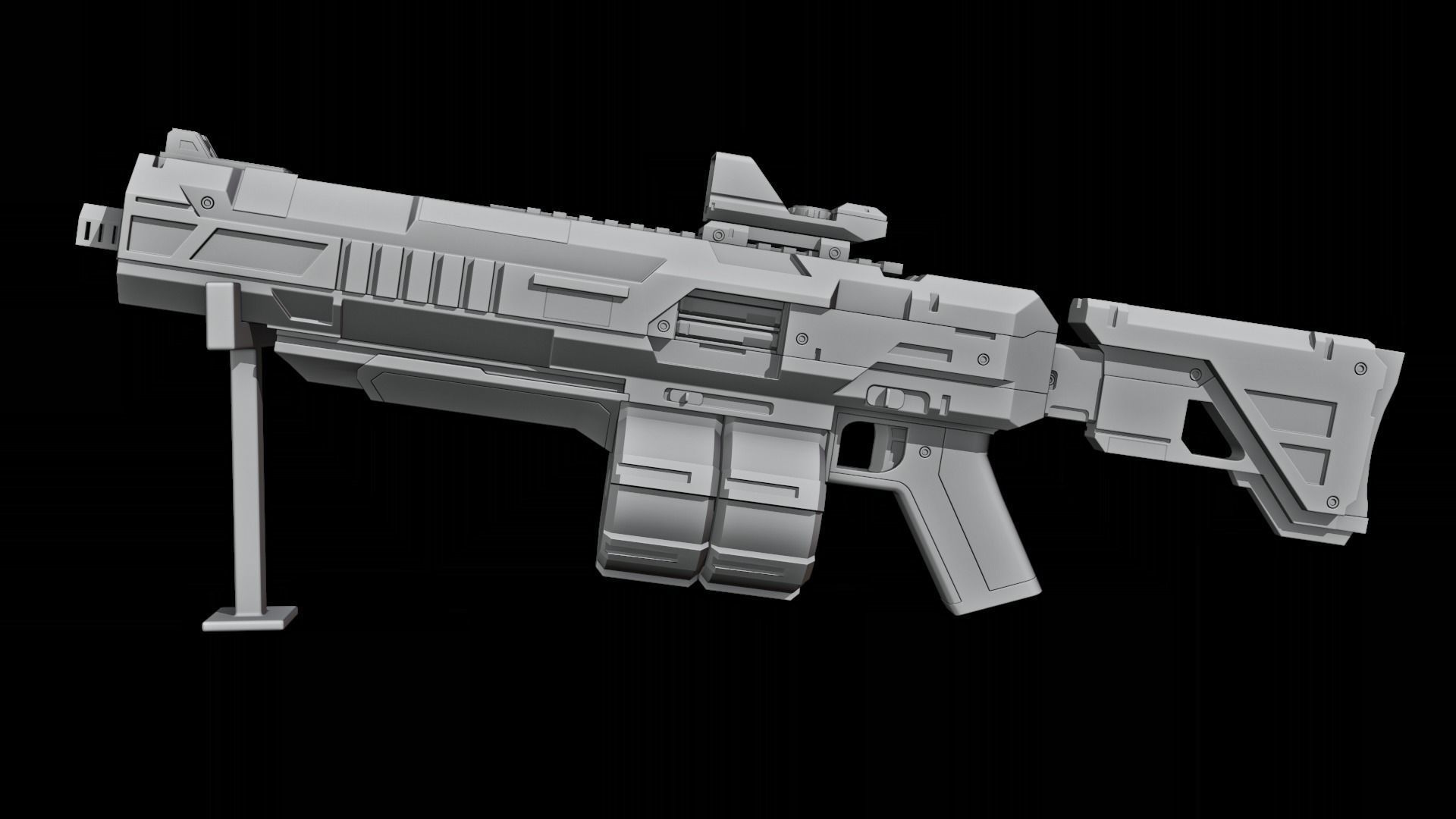 Sci-fi gun G2 3D model | CGTrader