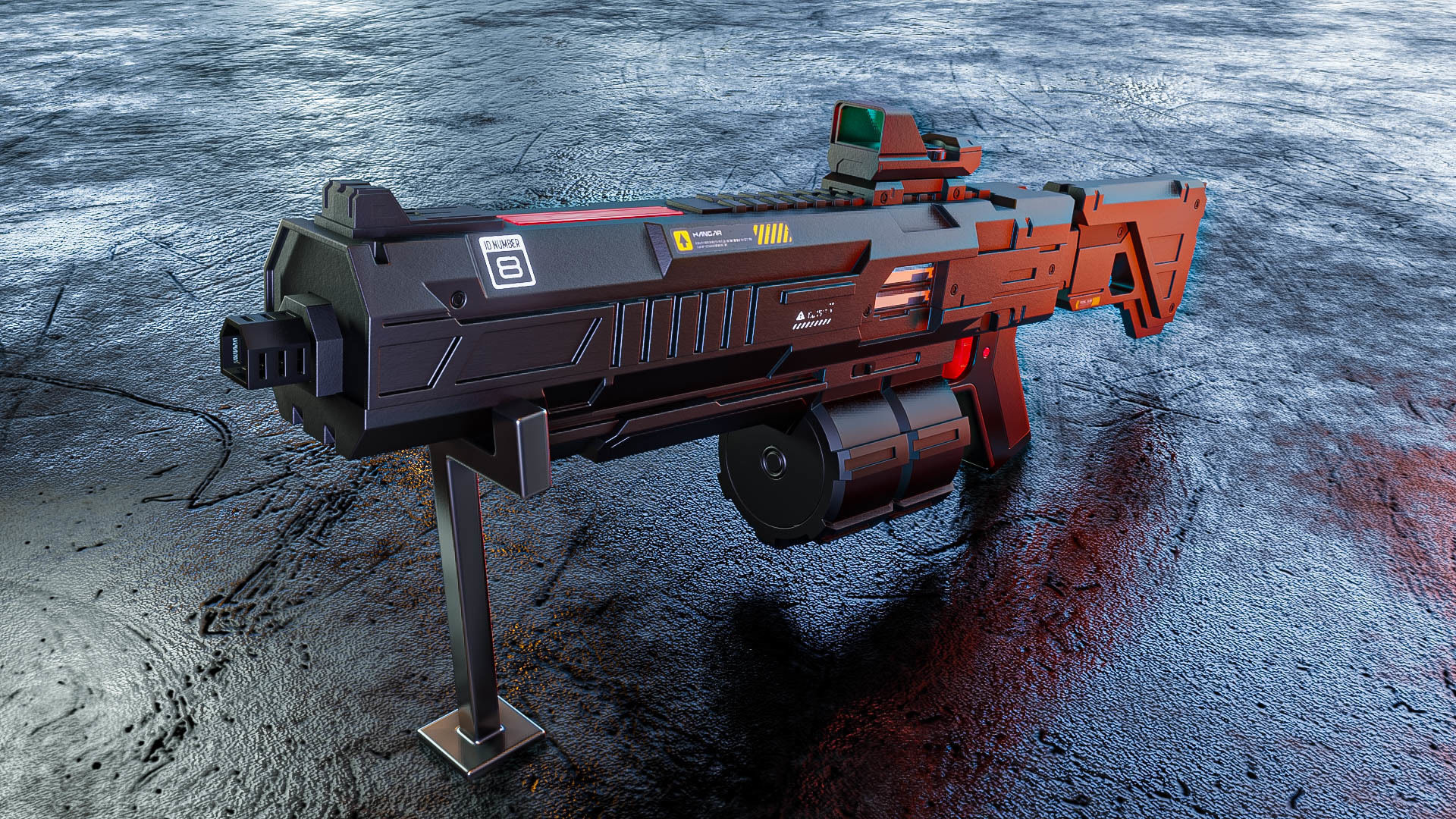 Sci-fi gun G2 3D model | CGTrader