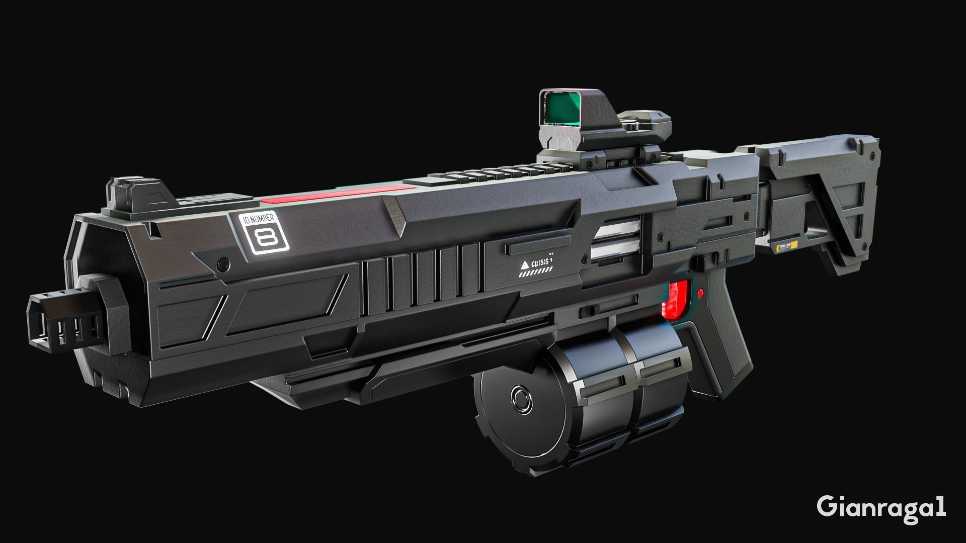 Sci-fi gun G2 3D model | CGTrader