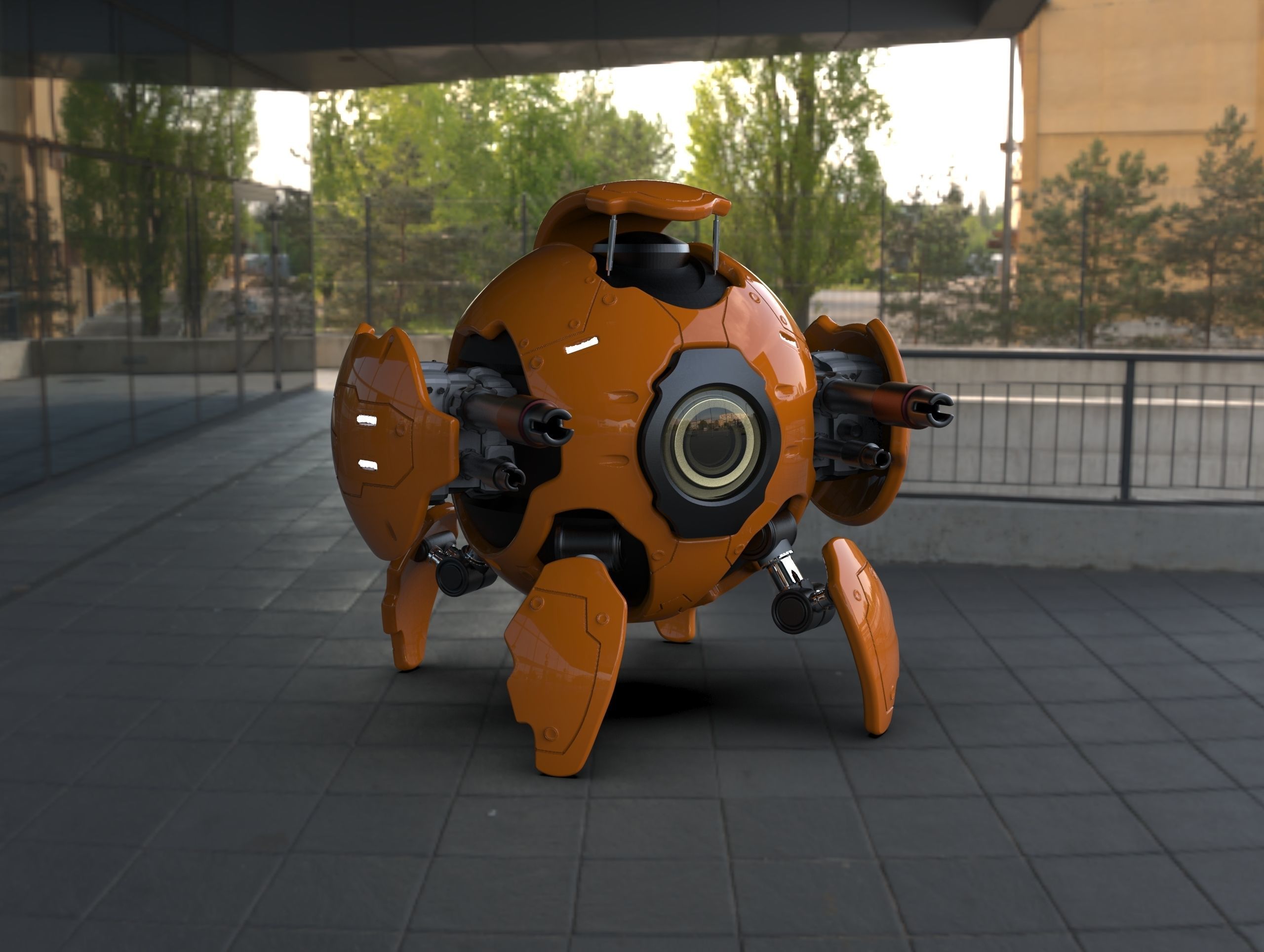 Ball Roll Robot 3D model 3D printable | CGTrader