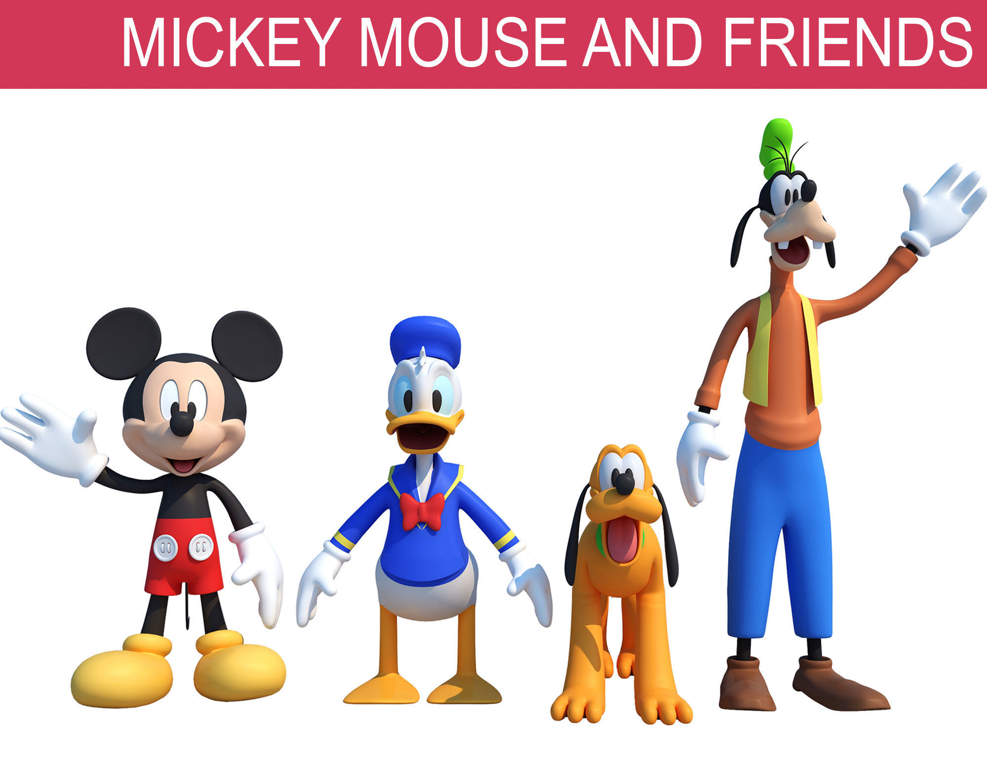 Mickey Mouse Friends 3D model | CGTrader