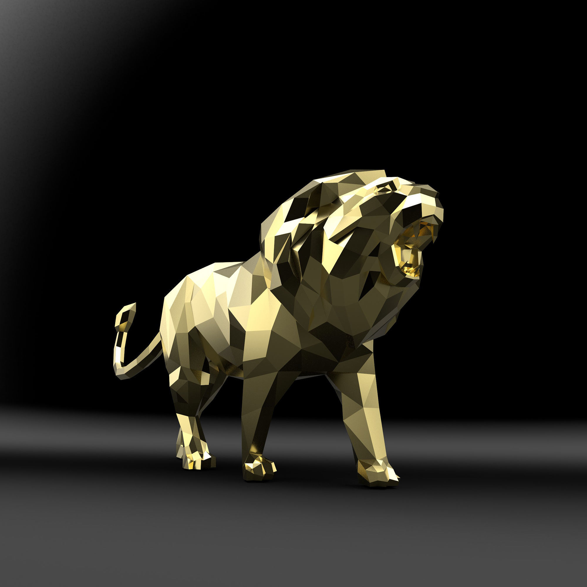 3D model Low Poly Cartoon Lion 3D model 3D printable | CGTrader