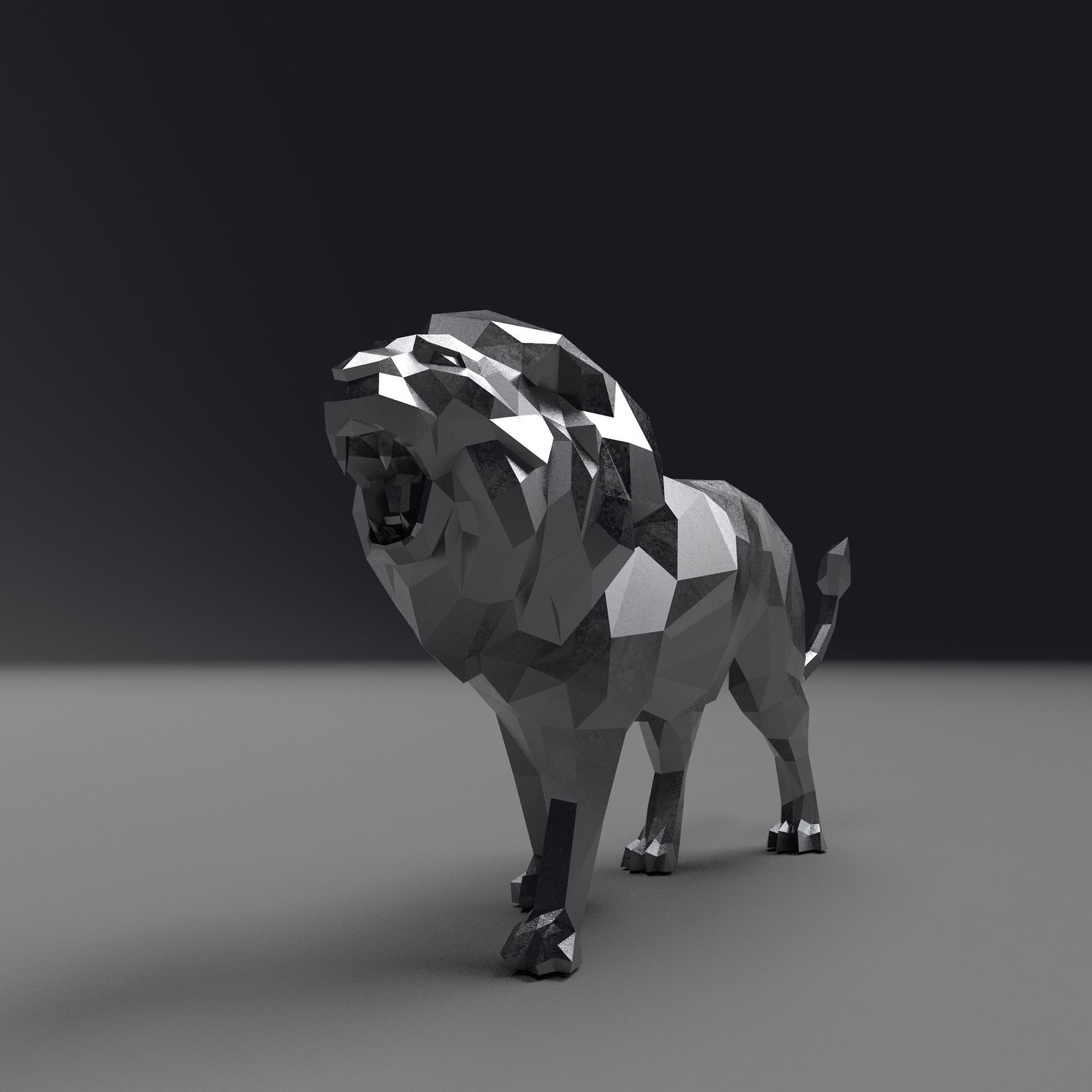 3D model Low Poly Cartoon Lion 3D model 3D printable | CGTrader