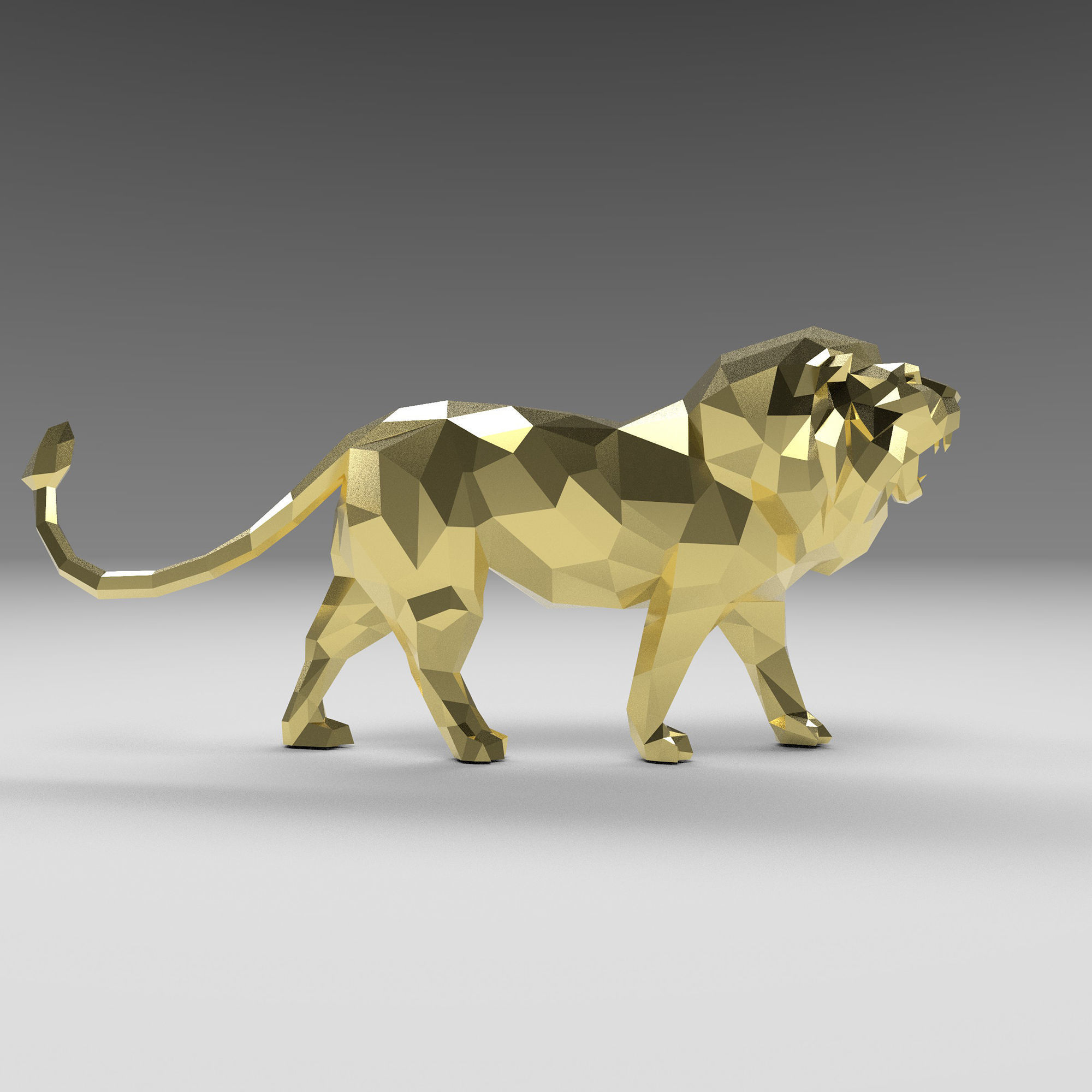 3D model Low Poly Cartoon Lion 3D model 3D printable | CGTrader