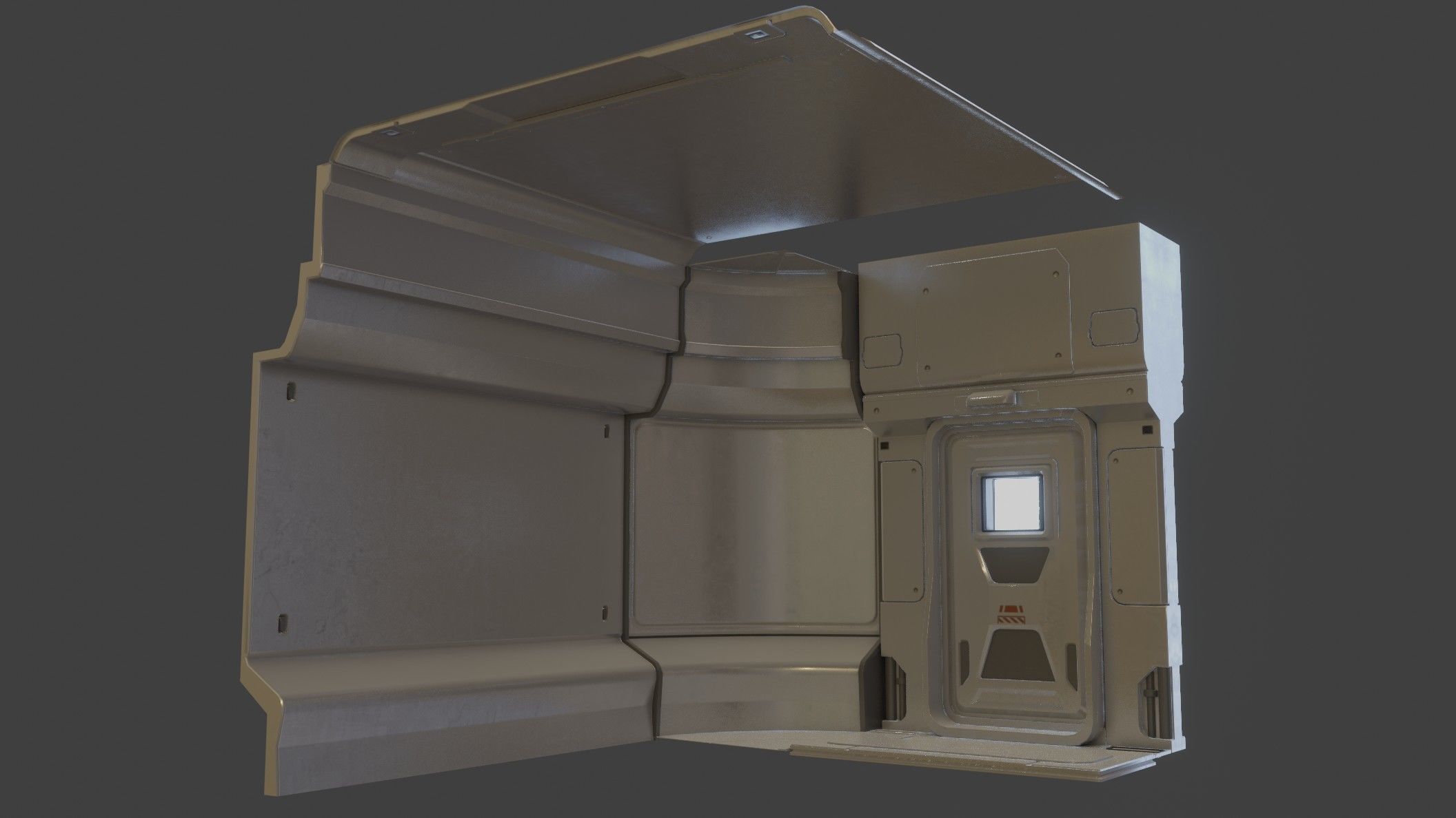 3D model Low poly Sci-fi Modular environment pack VR / AR / low-poly ...