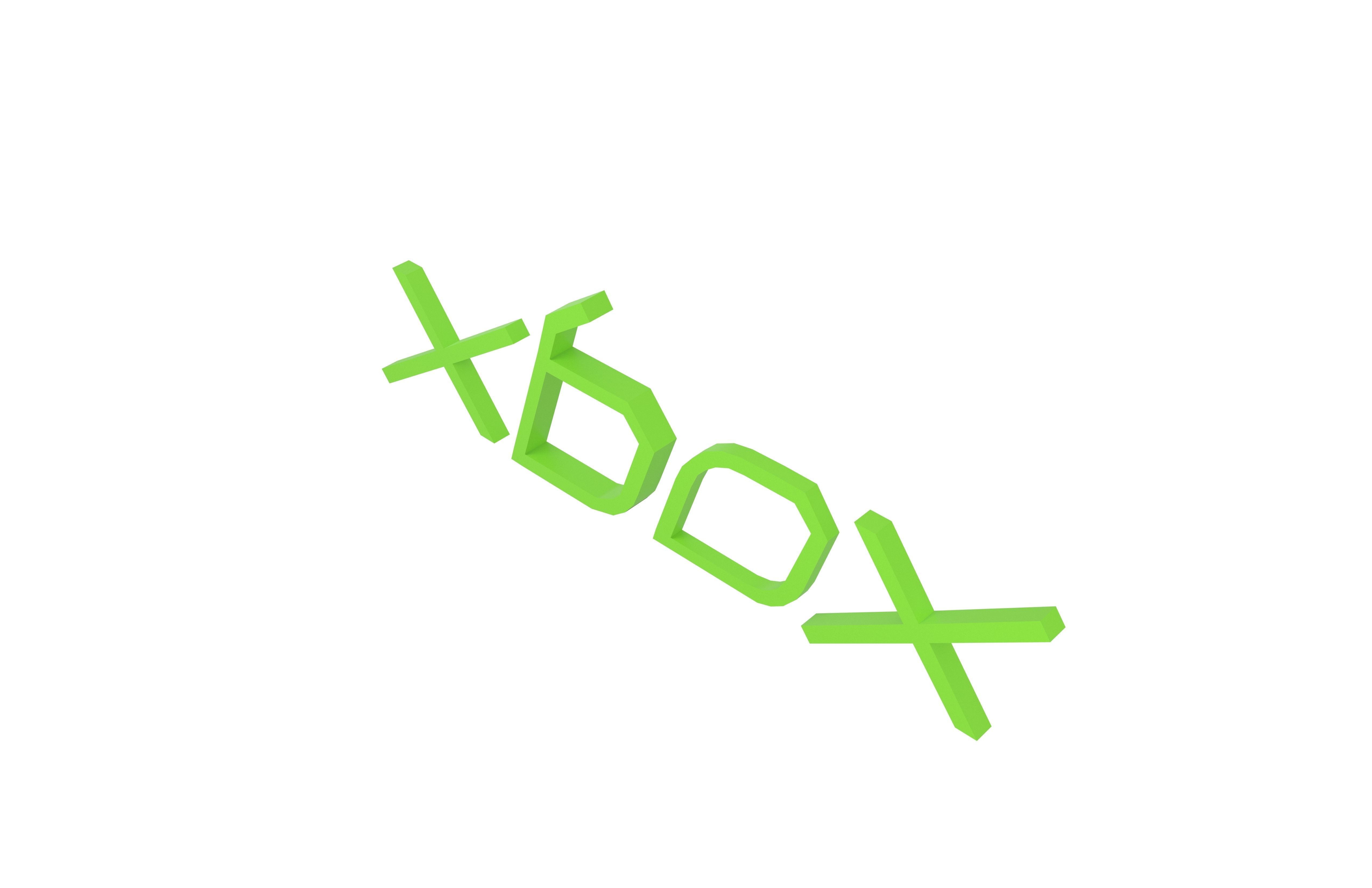Xbox 2000 Logo v1 001 free VR / AR / low-poly 3D model | CGTrader