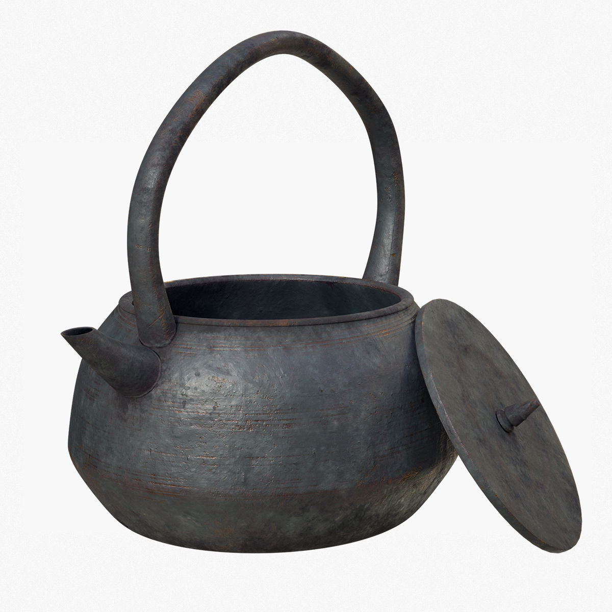 Cauldron iron teapot free 3D model | CGTrader