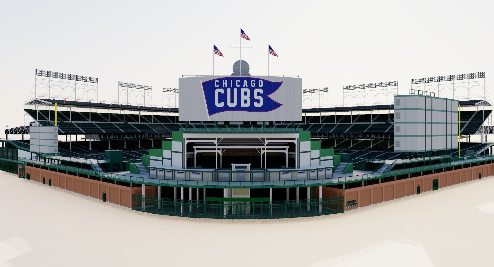 Wrigley Field - Chicago Cubs 3D model | CGTrader