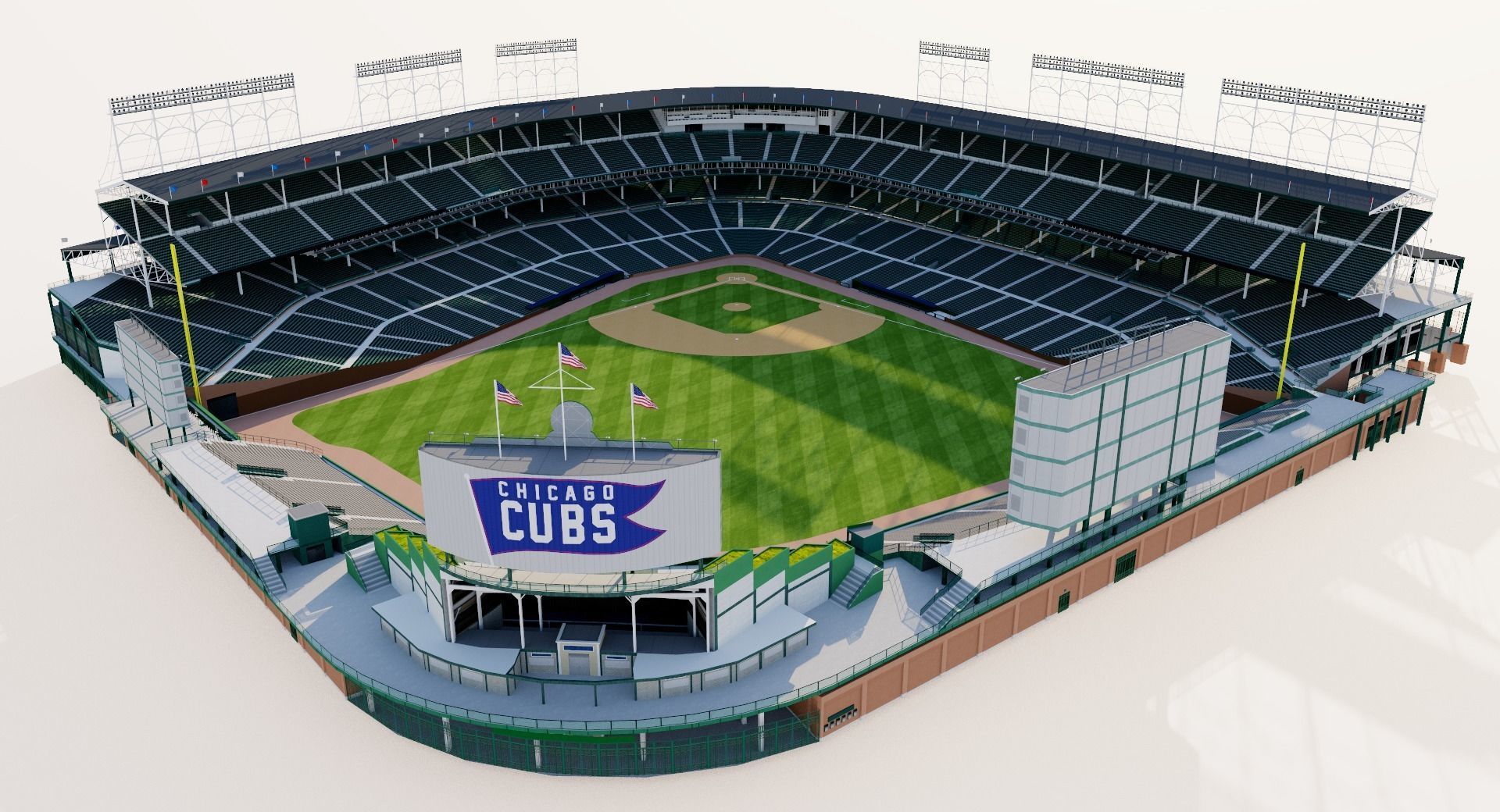 Wrigley Field - Chicago Cubs 3D model | CGTrader