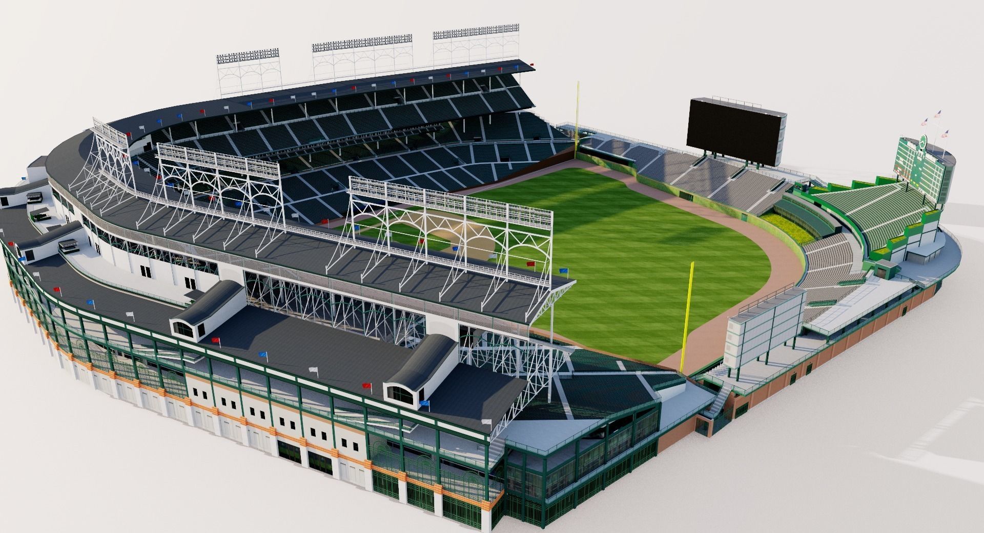 Wrigley Field - Chicago Cubs 3D model | CGTrader