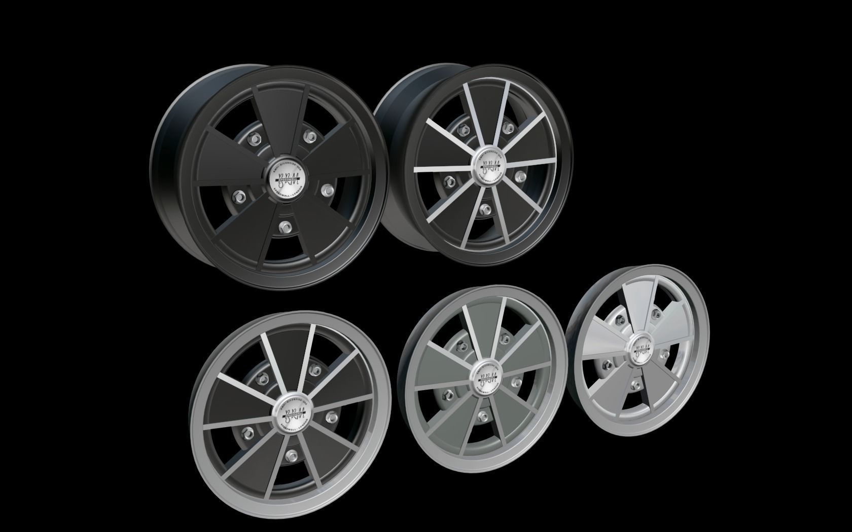 3D model Classic light-alloy rims SpeedWell BRM Classic VR / AR / low ...