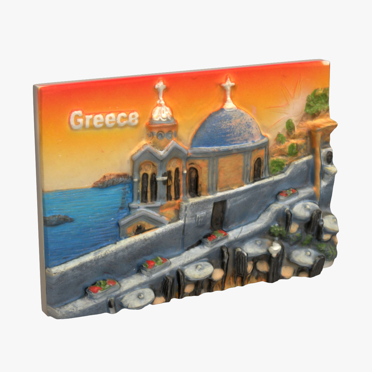 Greece Magnet Souvenir 2 3D model 3D printable | CGTrader