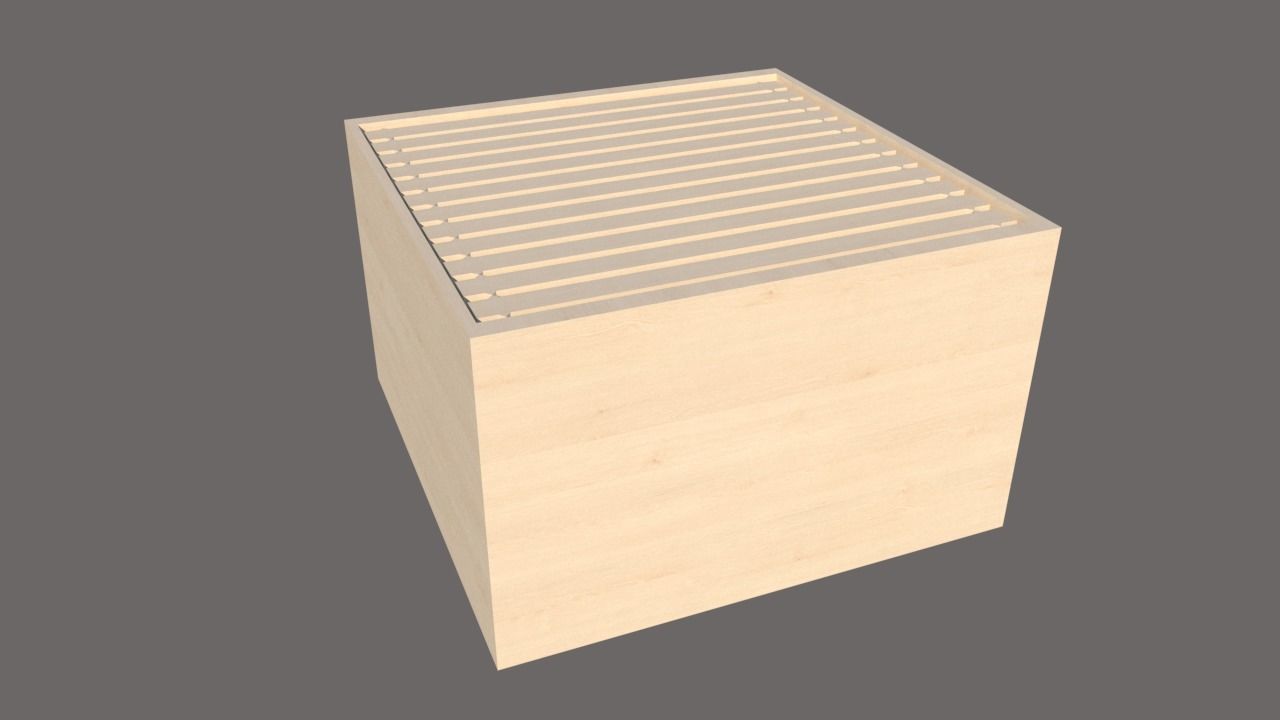 Beehive wooden box 3D model | CGTrader