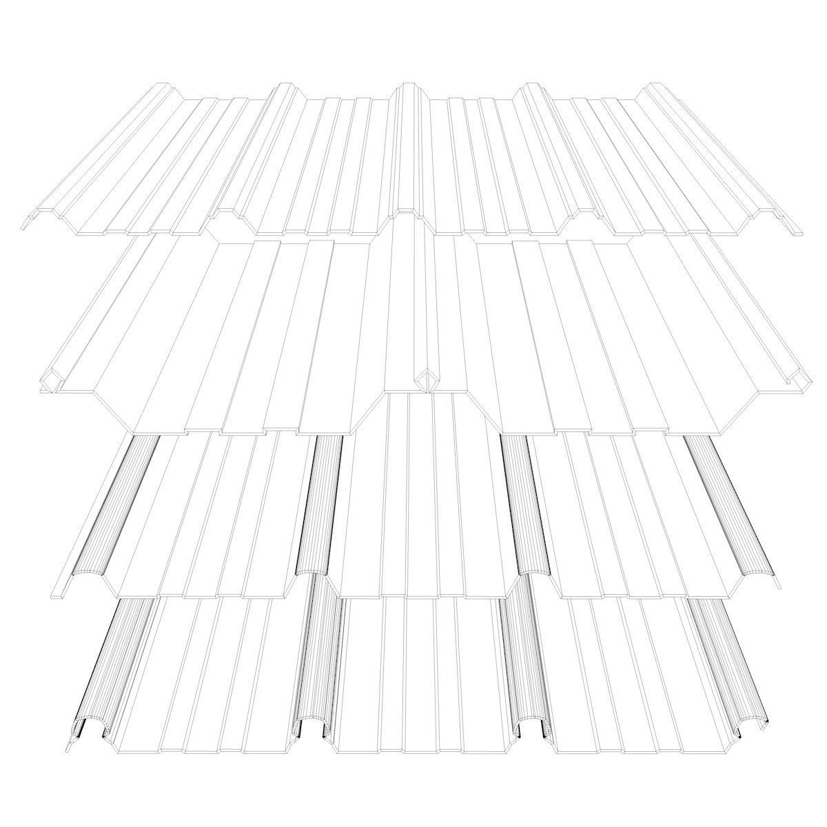 Metal Roof Sheet 3D model | CGTrader