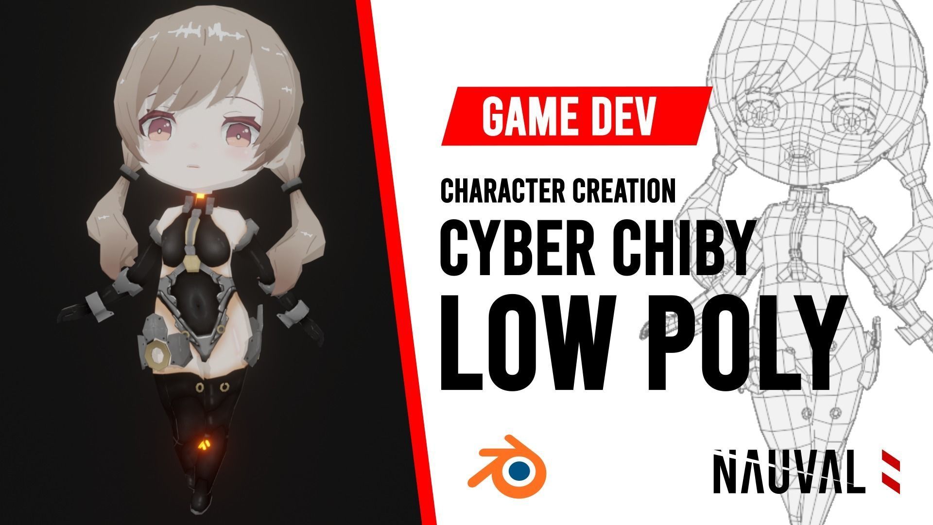 3D model Cyber Chibi - Anime Chibi Low Poly RIGGED Blender Model VR ...