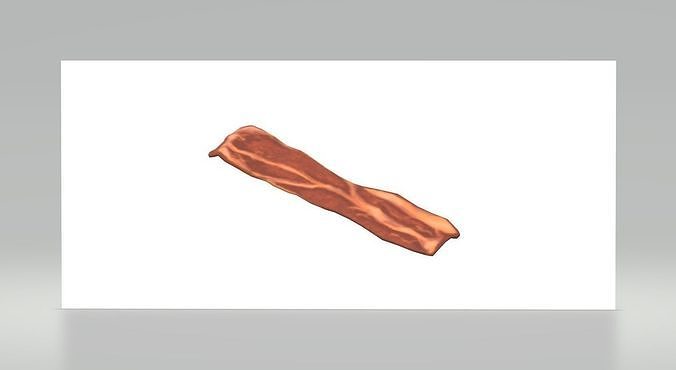 Bacon piece of 3D model 3D printable | CGTrader