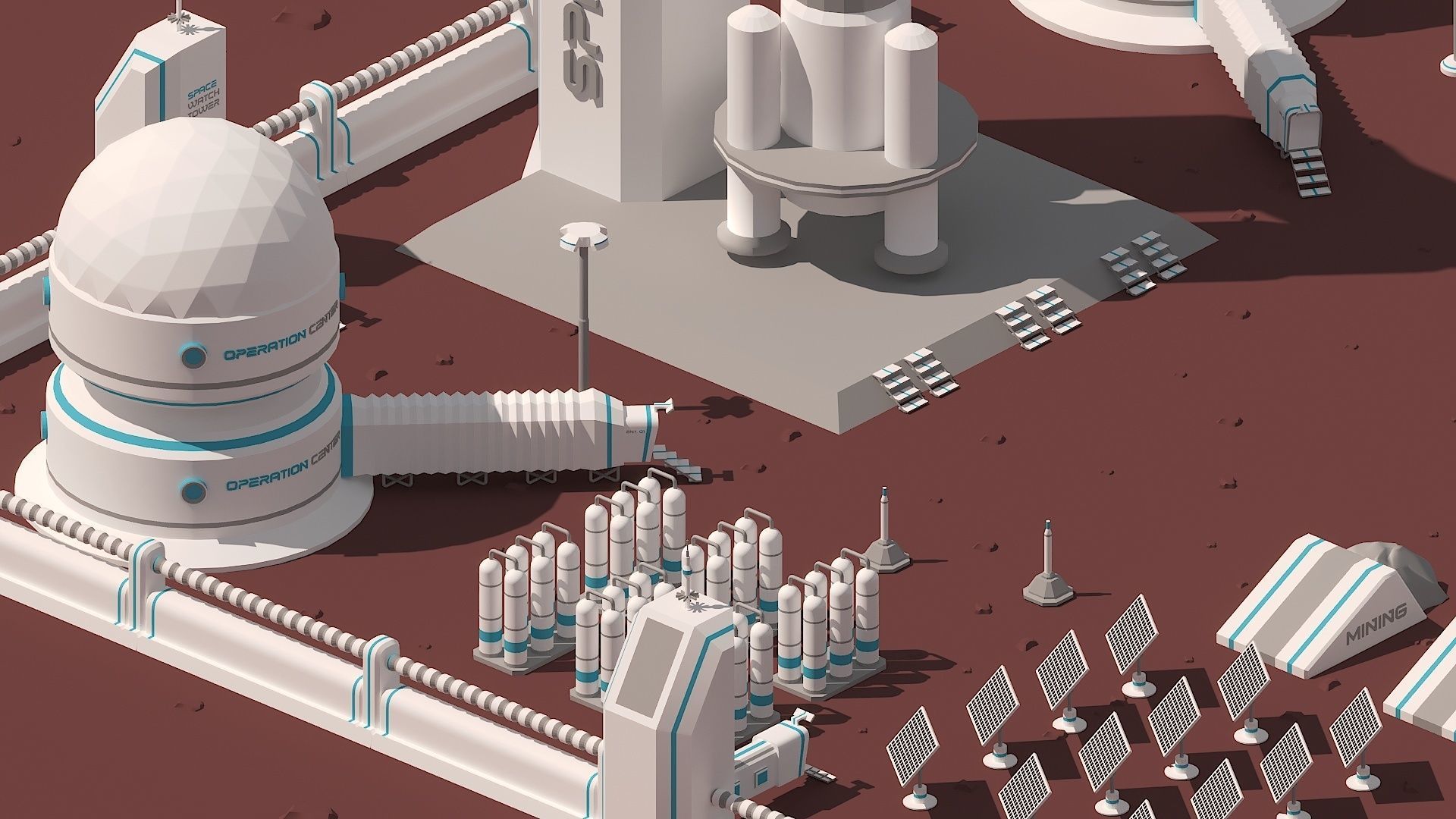 3D model LOW POLY SPACE BIG PACK UNITY AND FBX - PLEXUS GAME ASSETS VR ...