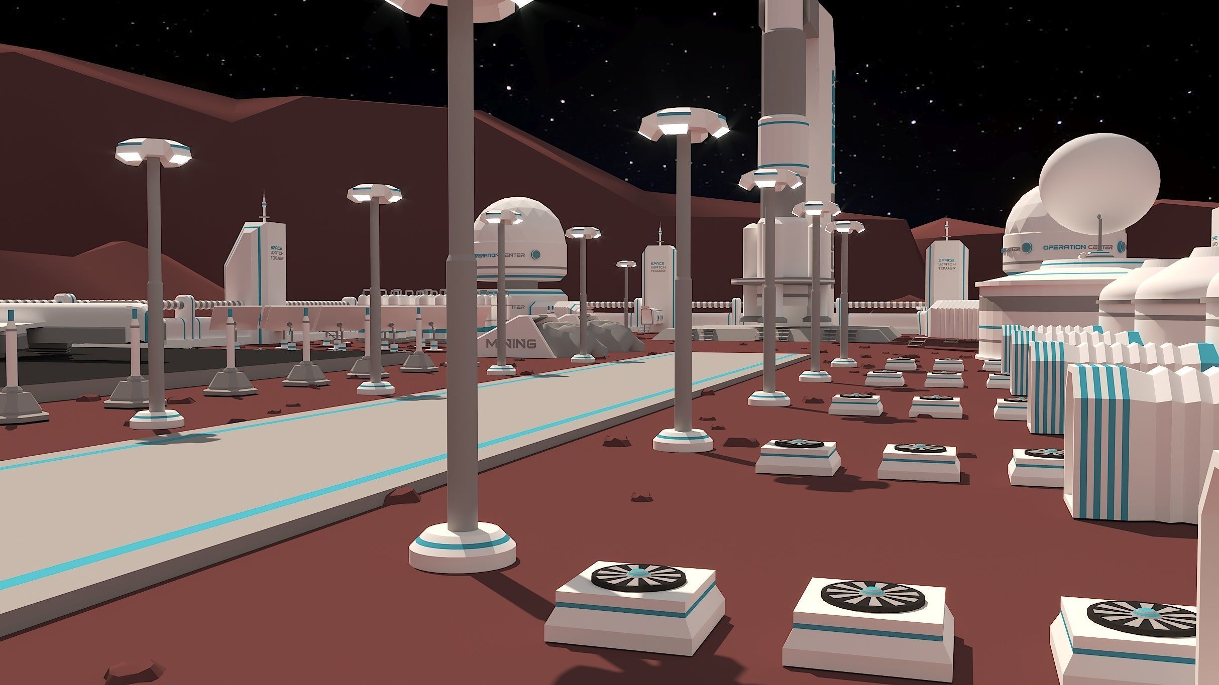 3D model LOW POLY SPACE BIG PACK UNITY AND FBX - PLEXUS GAME ASSETS VR ...