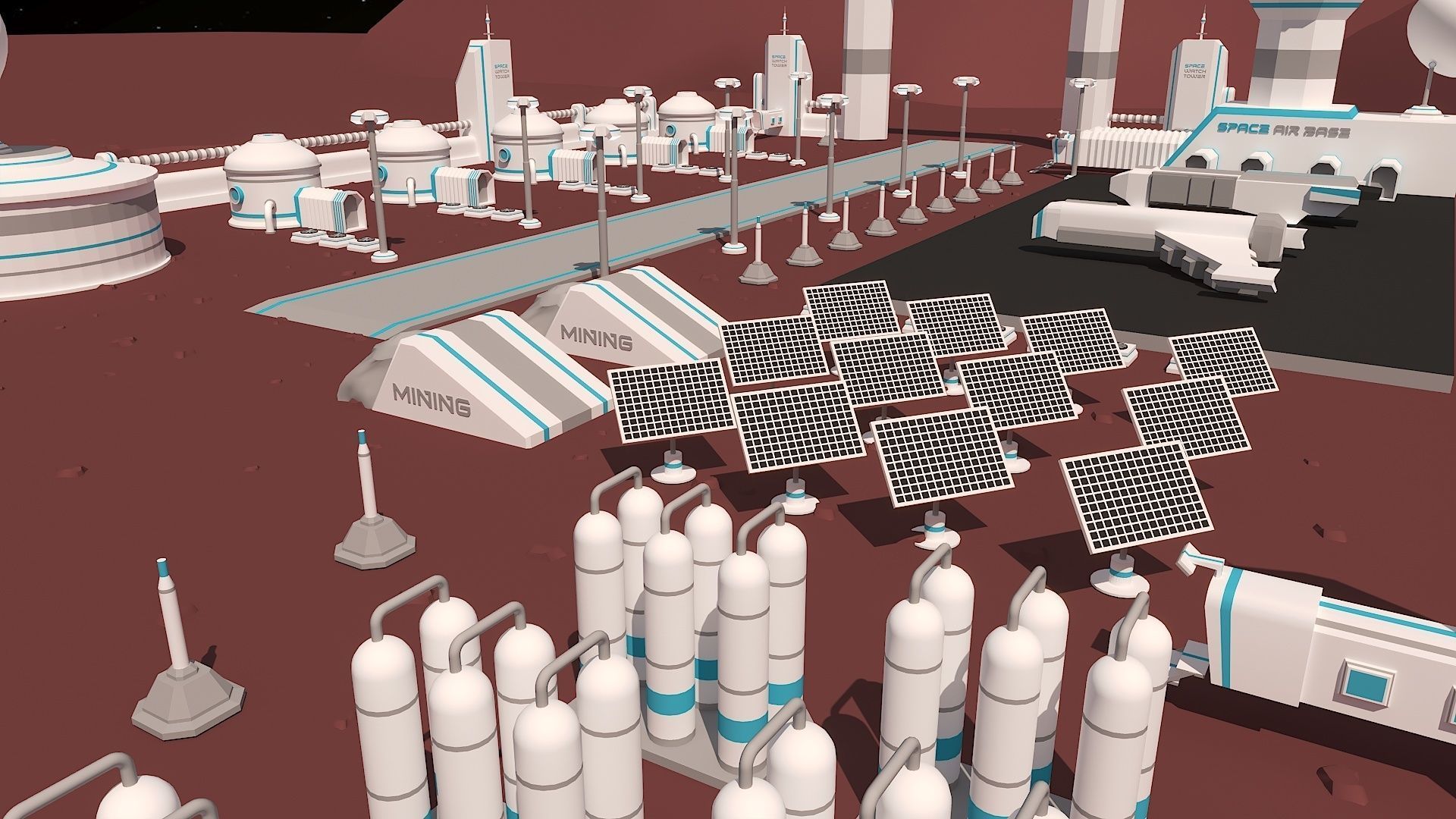 3D model LOW POLY SPACE BIG PACK UNITY AND FBX - PLEXUS GAME ASSETS VR ...