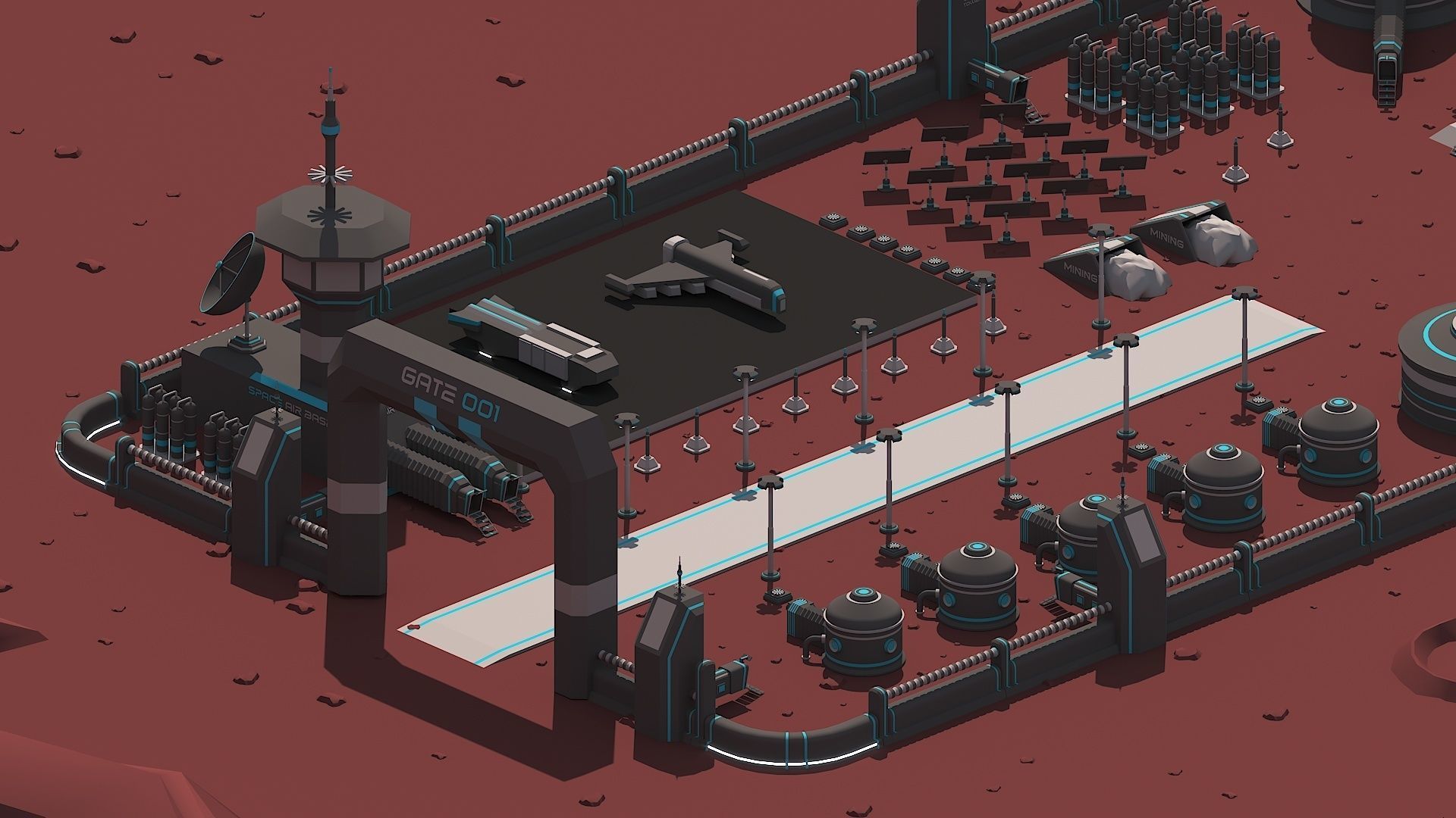 3D model LOW POLY SPACE BIG PACK UNITY AND FBX - PLEXUS GAME ASSETS VR ...