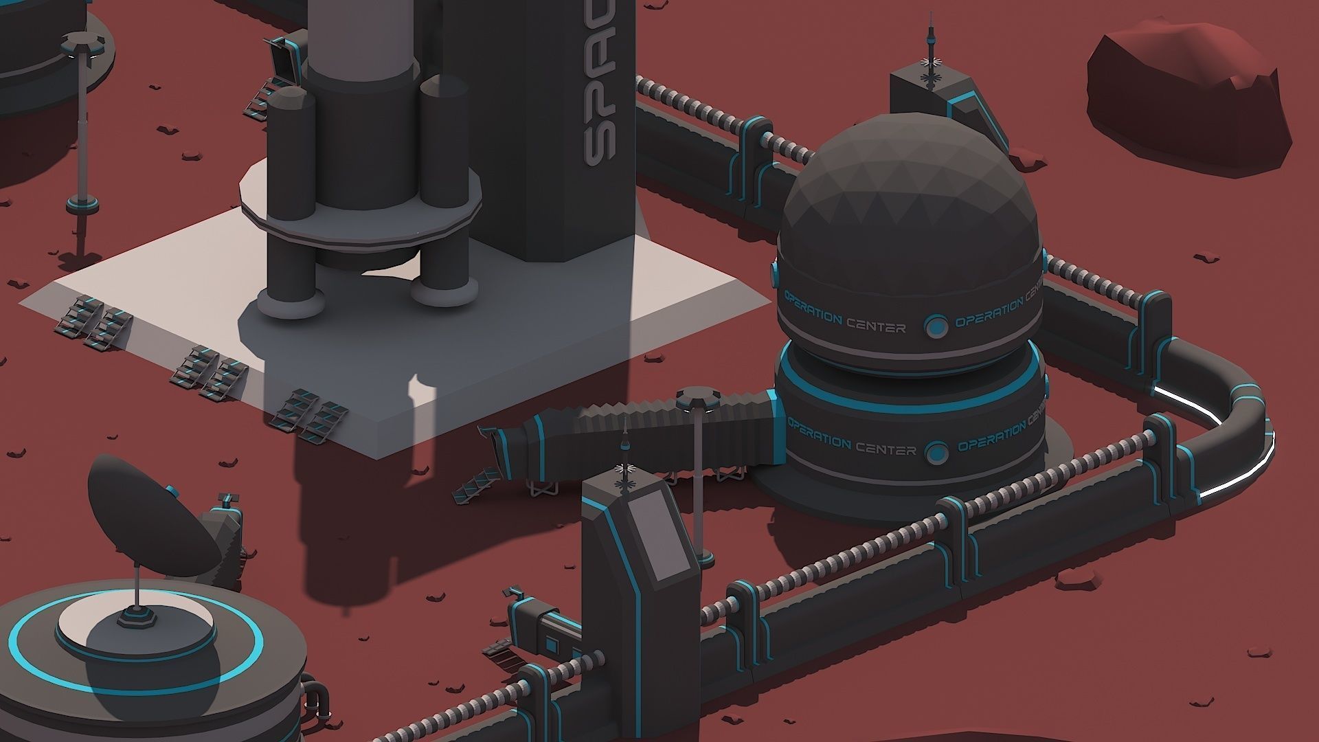 3D model LOW POLY SPACE BIG PACK UNITY AND FBX - PLEXUS GAME ASSETS VR ...