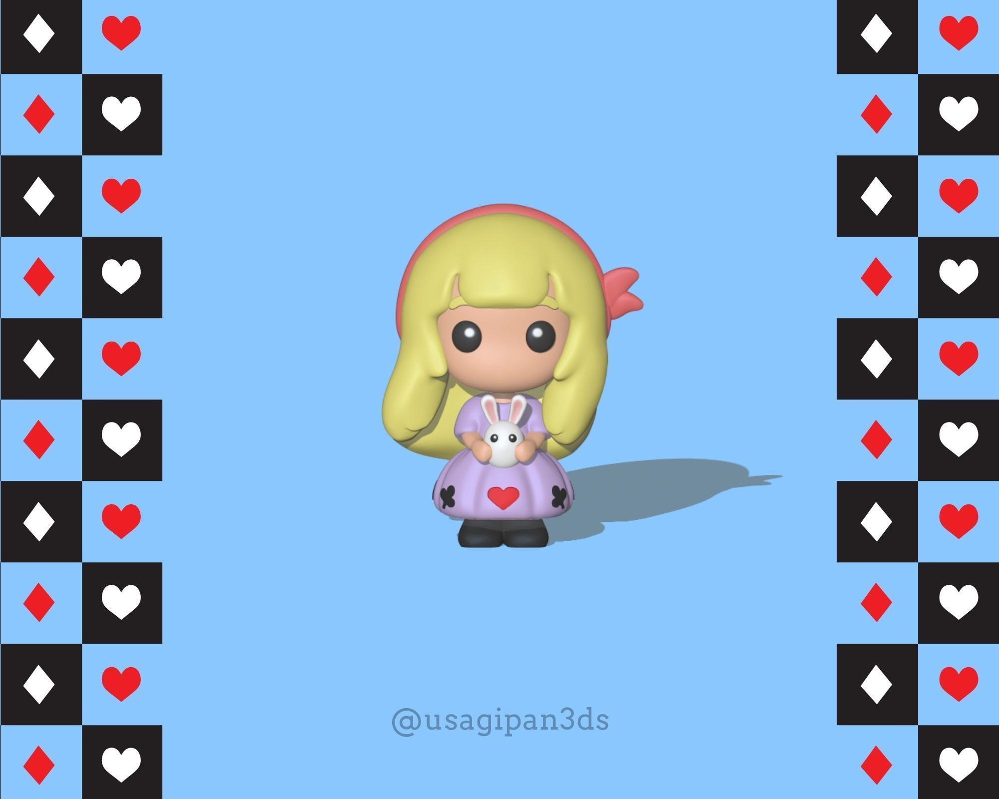 Alice in Wonderland to decorate and play 3D model 3D printable | CGTrader