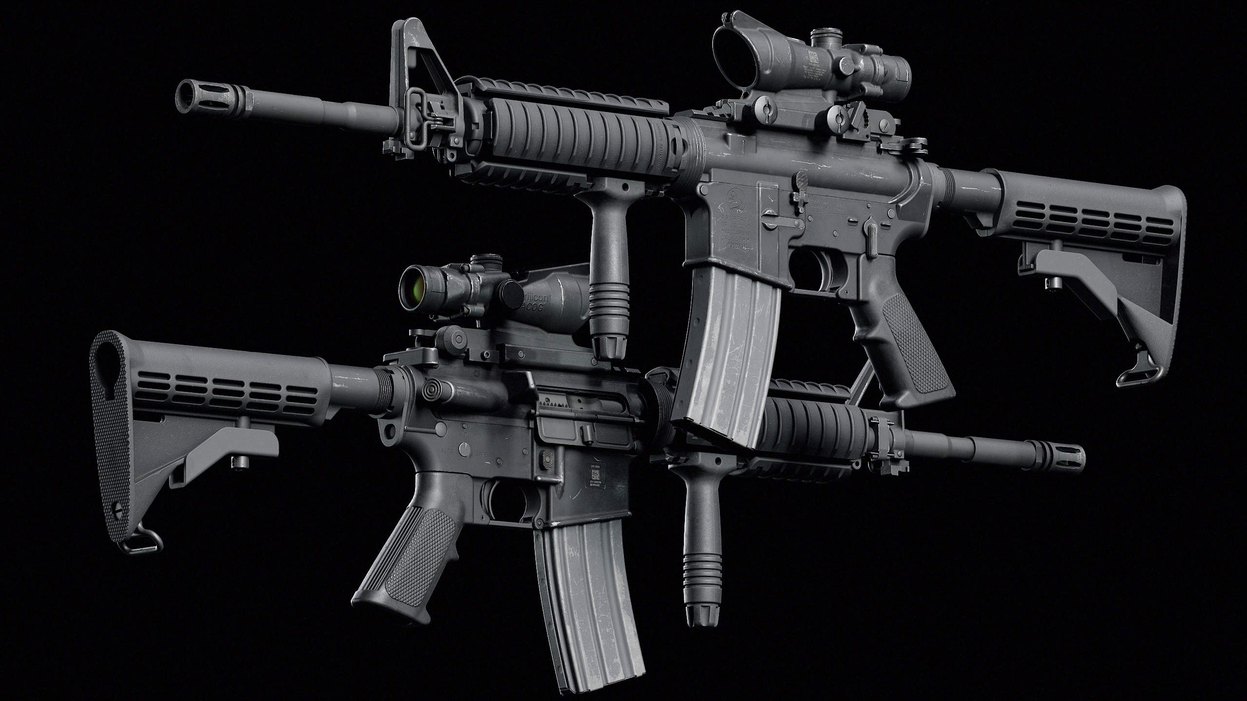 3D model M4A1-ACOG VR / AR / low-poly | CGTrader