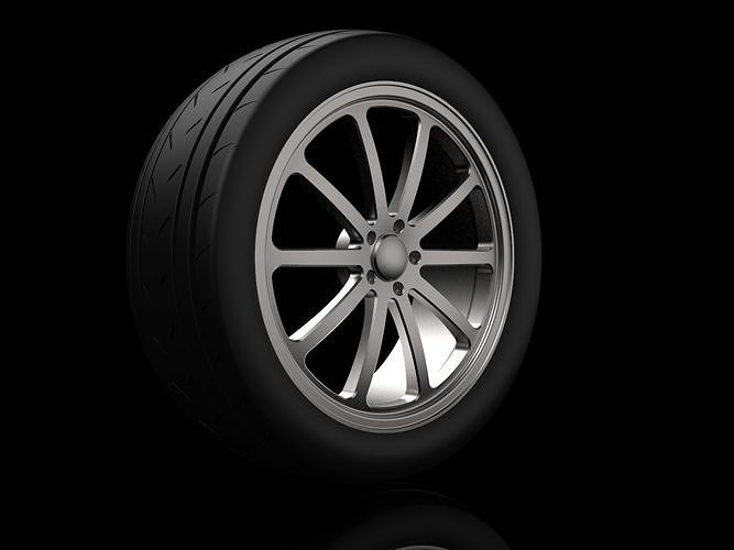 Basic Tyre and Rim 3D model | CGTrader