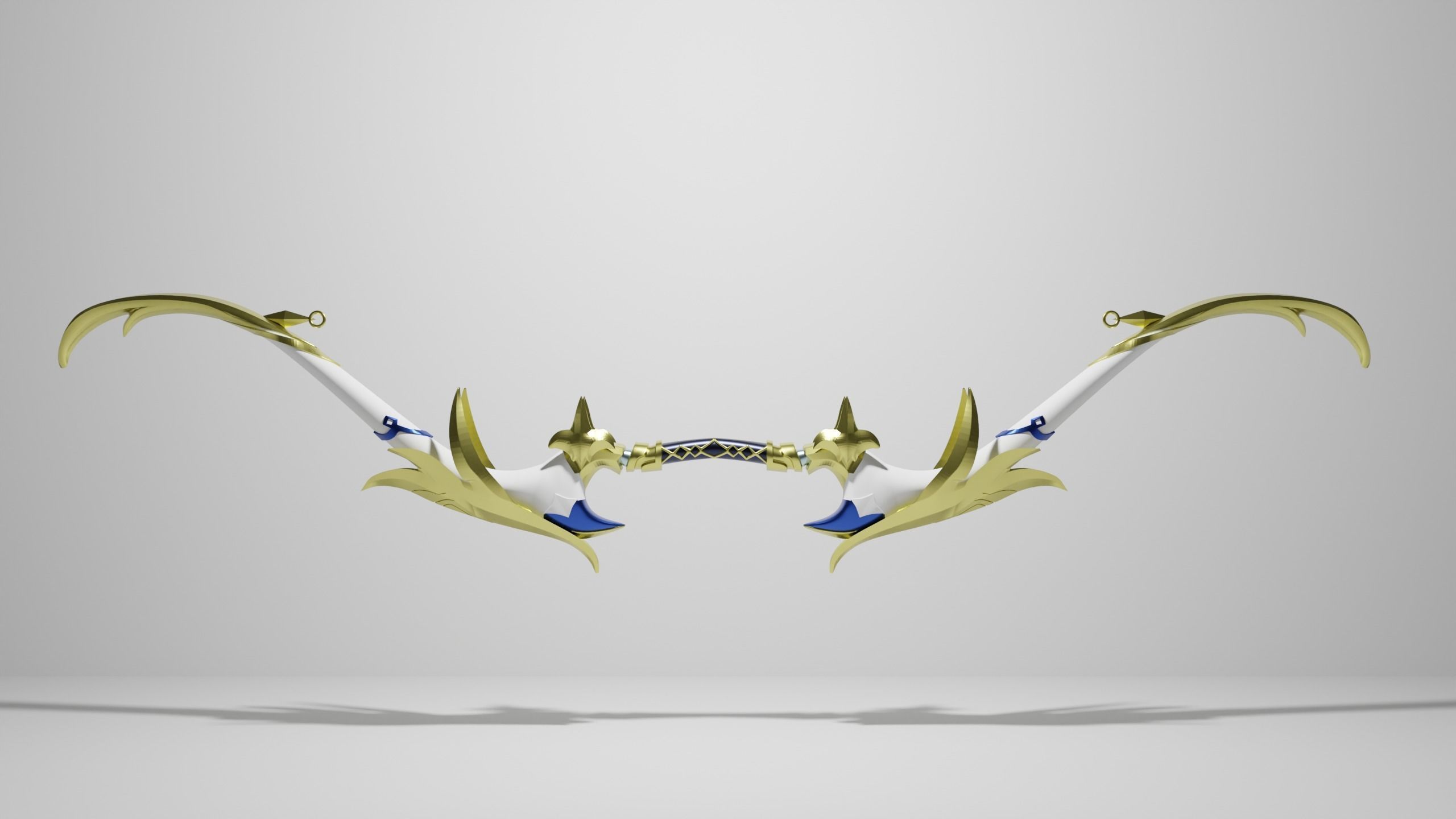 genshin impact Favonius Warbow 3D model 3D printable | CGTrader