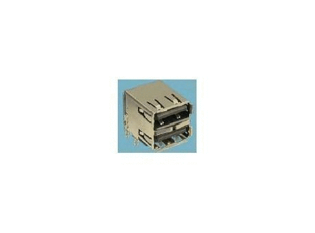 USB Type A, Receptacle, D/D, Through Hole, 30u GXT Contact, 8... free ...