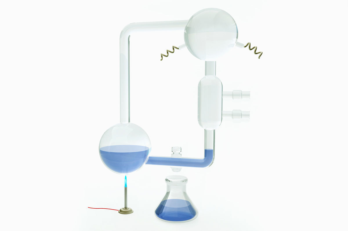 Miller-Urey experiment 3D model | CGTrader