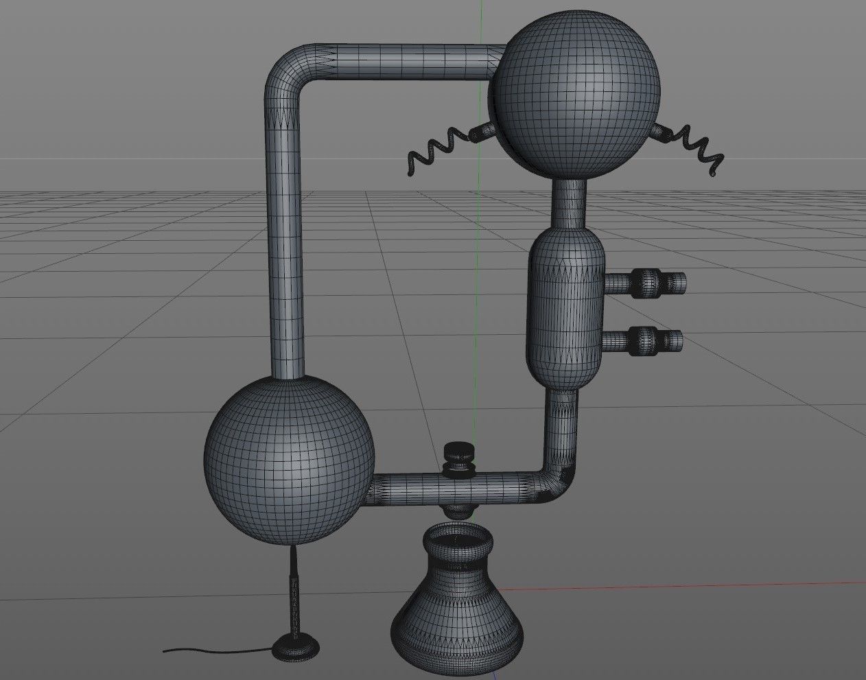 Miller-Urey experiment 3D model | CGTrader