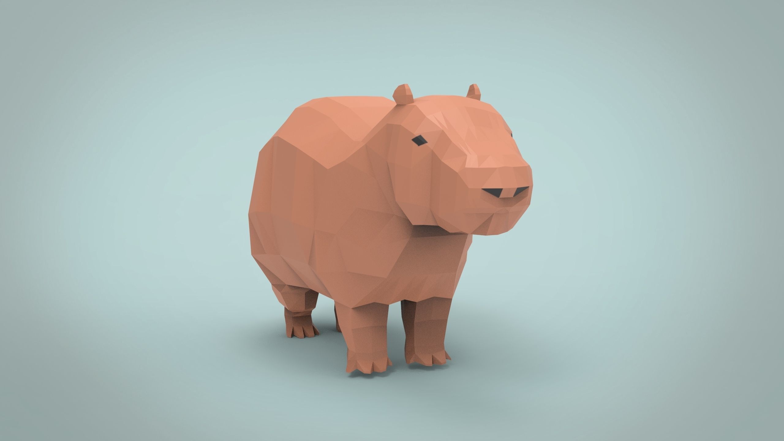 Low Poly Capybara free VR / AR / low-poly 3D model | CGTrader