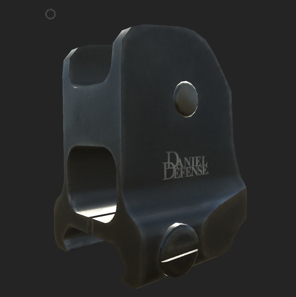 3D model Daniel Defense Rear Fixed Iron Sight VR / AR / low-poly | CGTrader