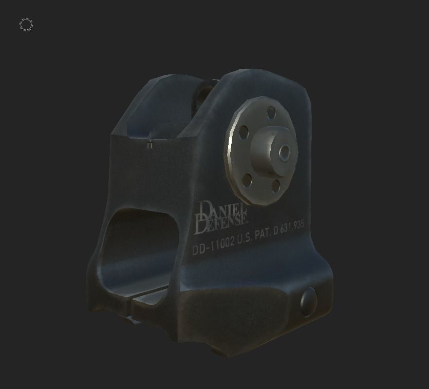 3D model Daniel Defense Rear Fixed Iron Sight VR / AR / low-poly | CGTrader