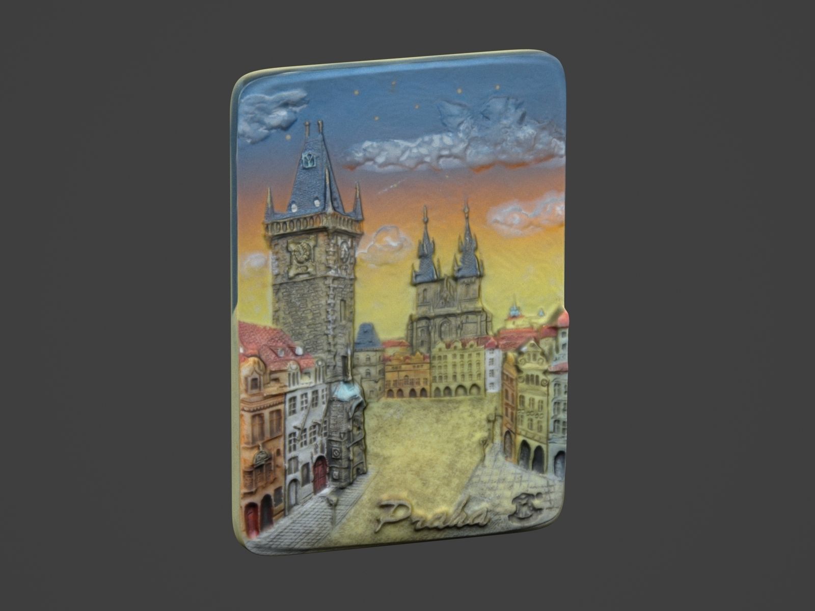 Prague Magnet Souvenir 3D model 3D printable | CGTrader