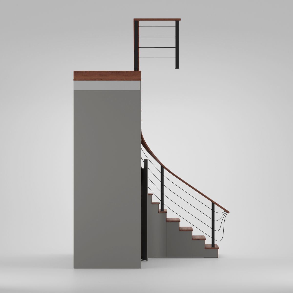 Corner Stair 3D model | CGTrader
