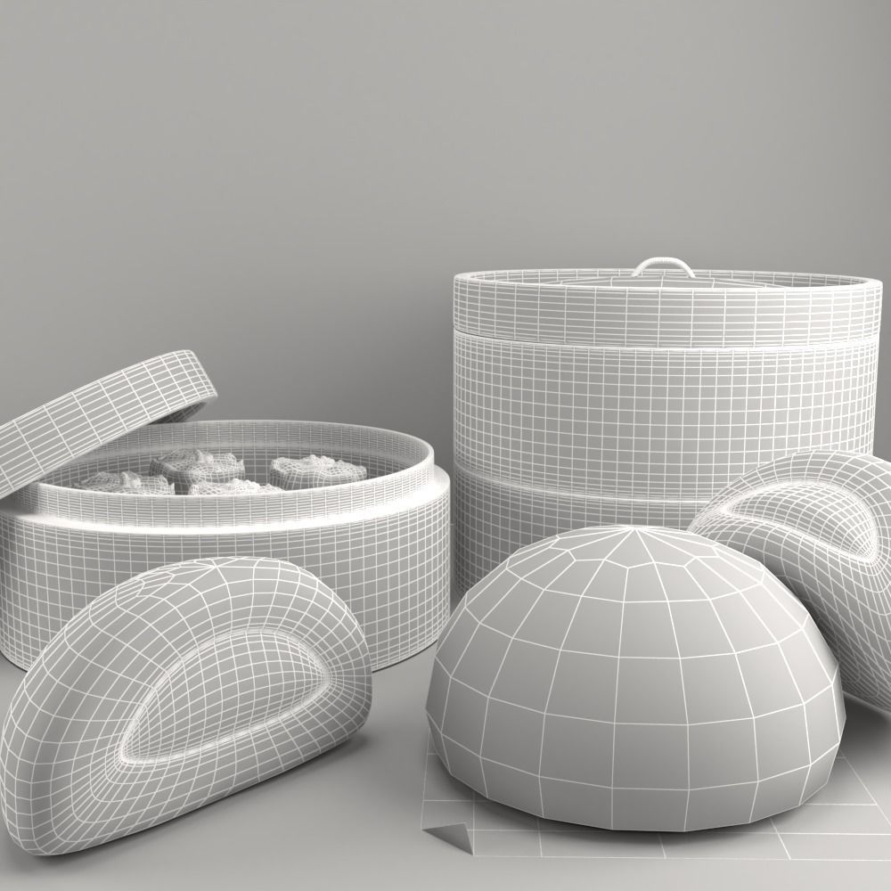 Dim Sum Chinese Delicacies free 3D model | CGTrader