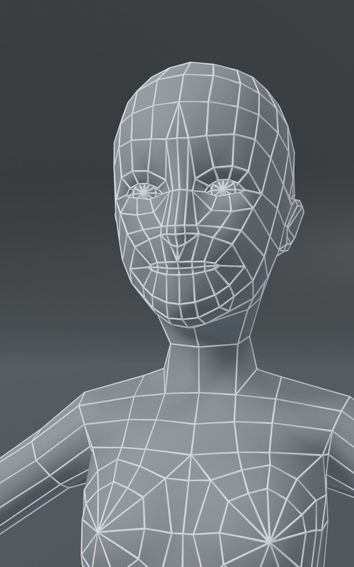 3D model Human Body Base Mesh 3D Model Family Pack 1000 Polygons VR ...