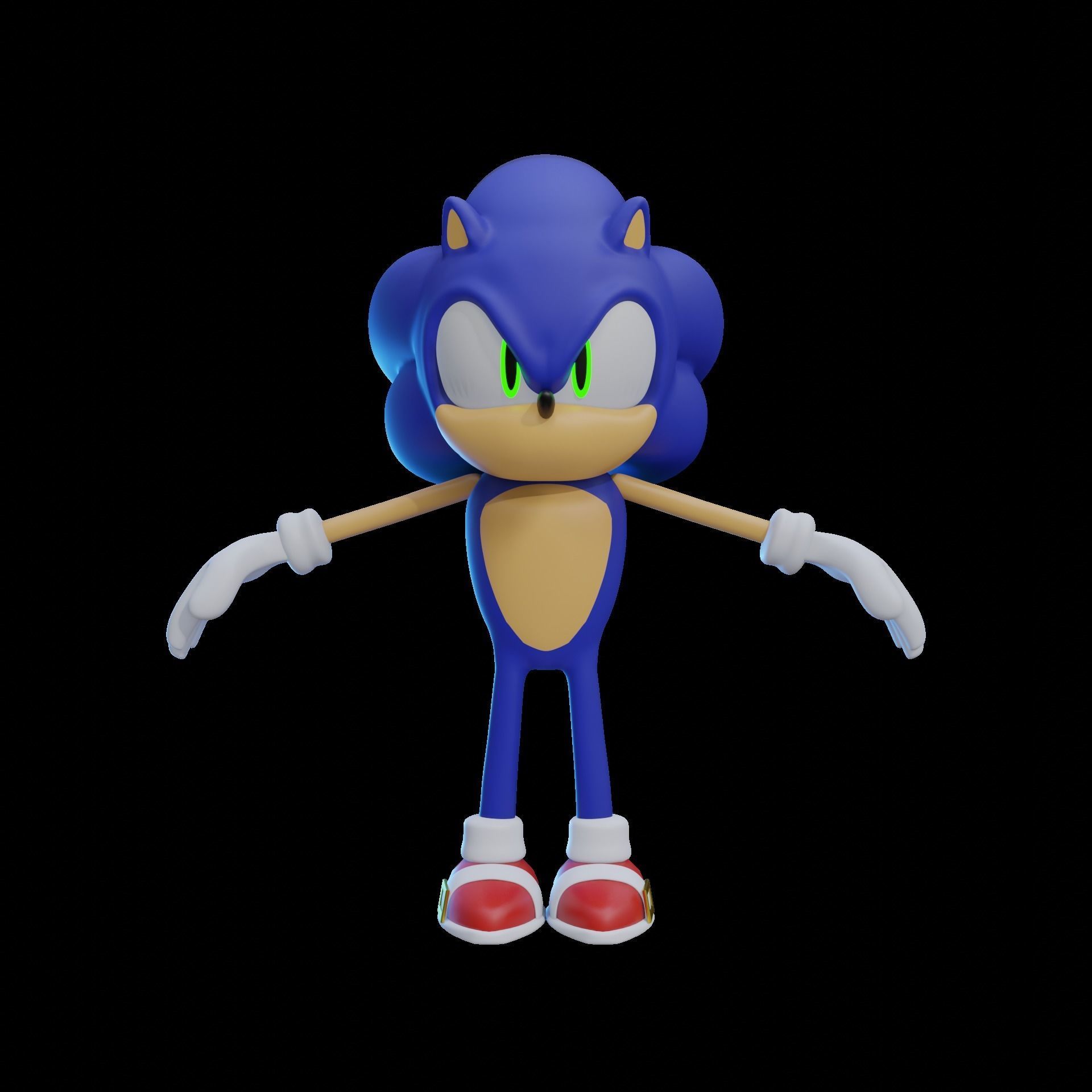 Sonic the Hedgehog 3D model rigged | CGTrader