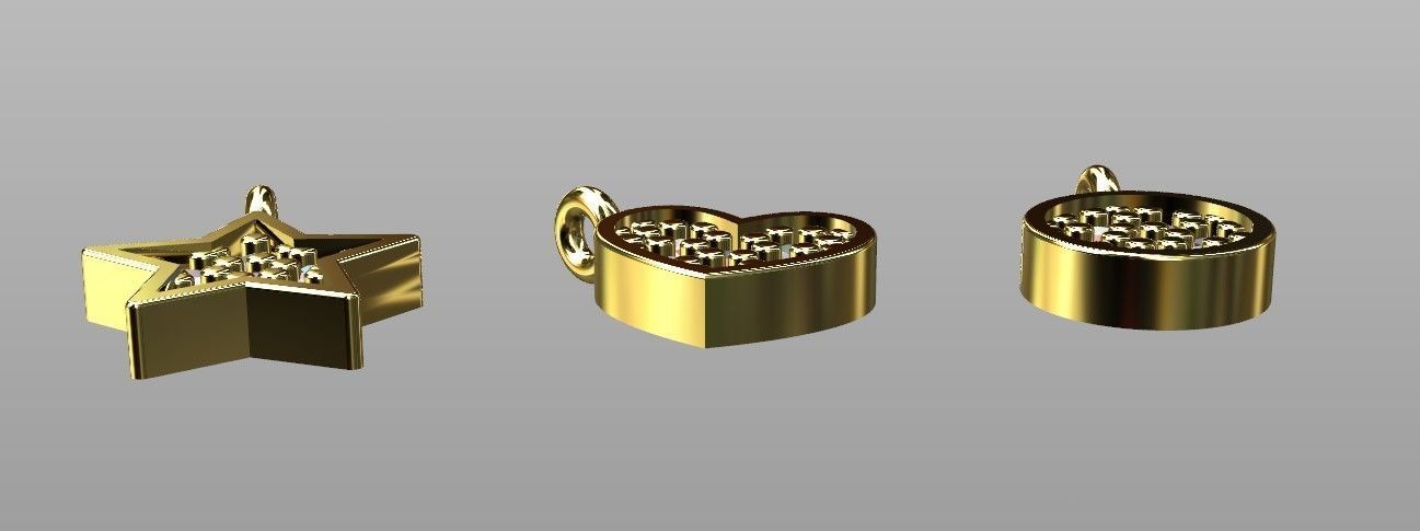 Small jewellery charms 3D model 3D printable | CGTrader