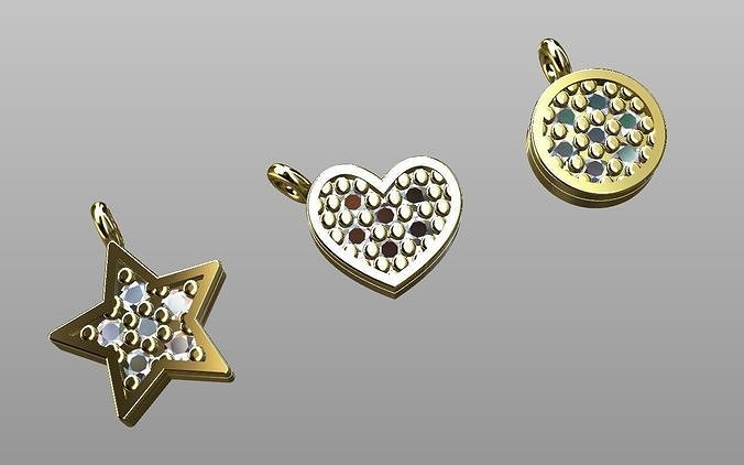 Small jewellery charms 3D model 3D printable | CGTrader