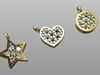 Small jewellery charms 3D model 3D printable | CGTrader